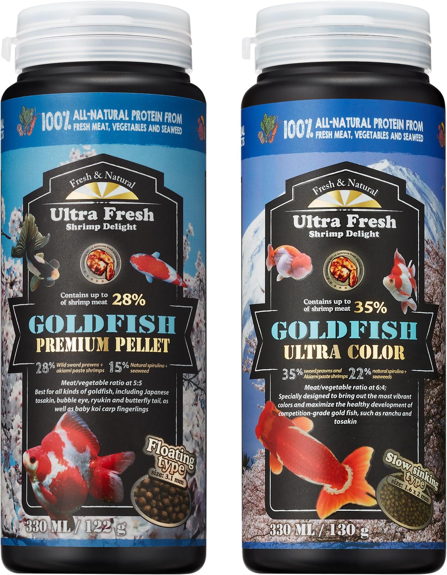 Amazon.com : Ultra Fresh Goldfish Food Bundle with Sinking & Floating ...