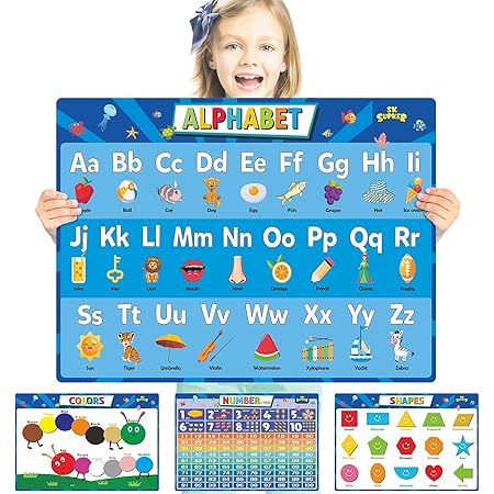 Amazon.com: Palace Learning 4 pack - ABC Alphabet + Numbers 1-10 ...