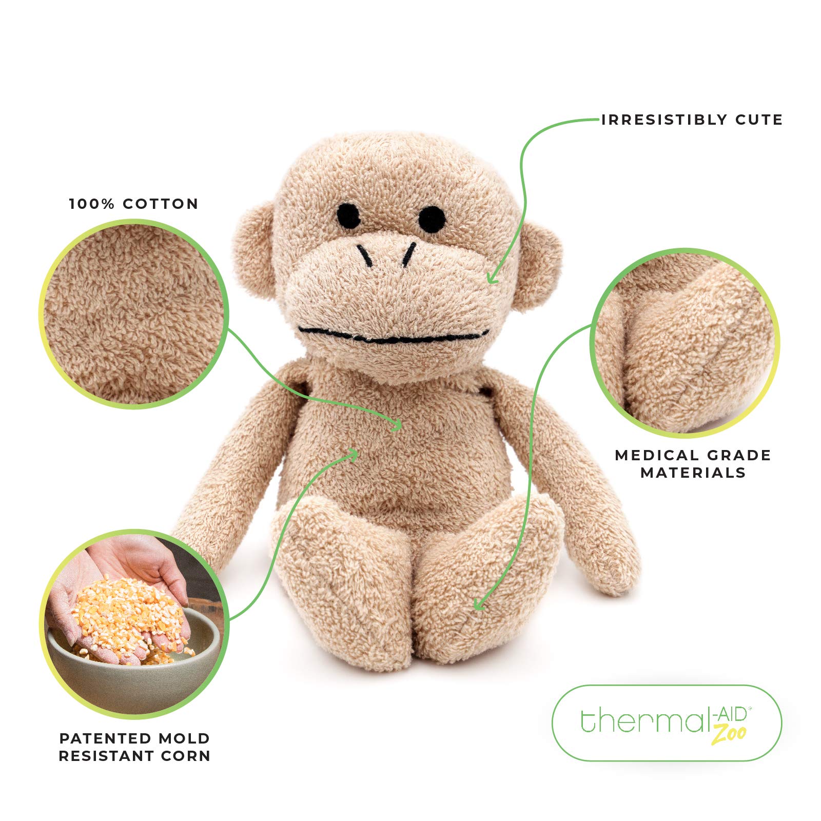 Snapklik.com : Thermal-Aid Zoo Microwavable Stuffed Animal