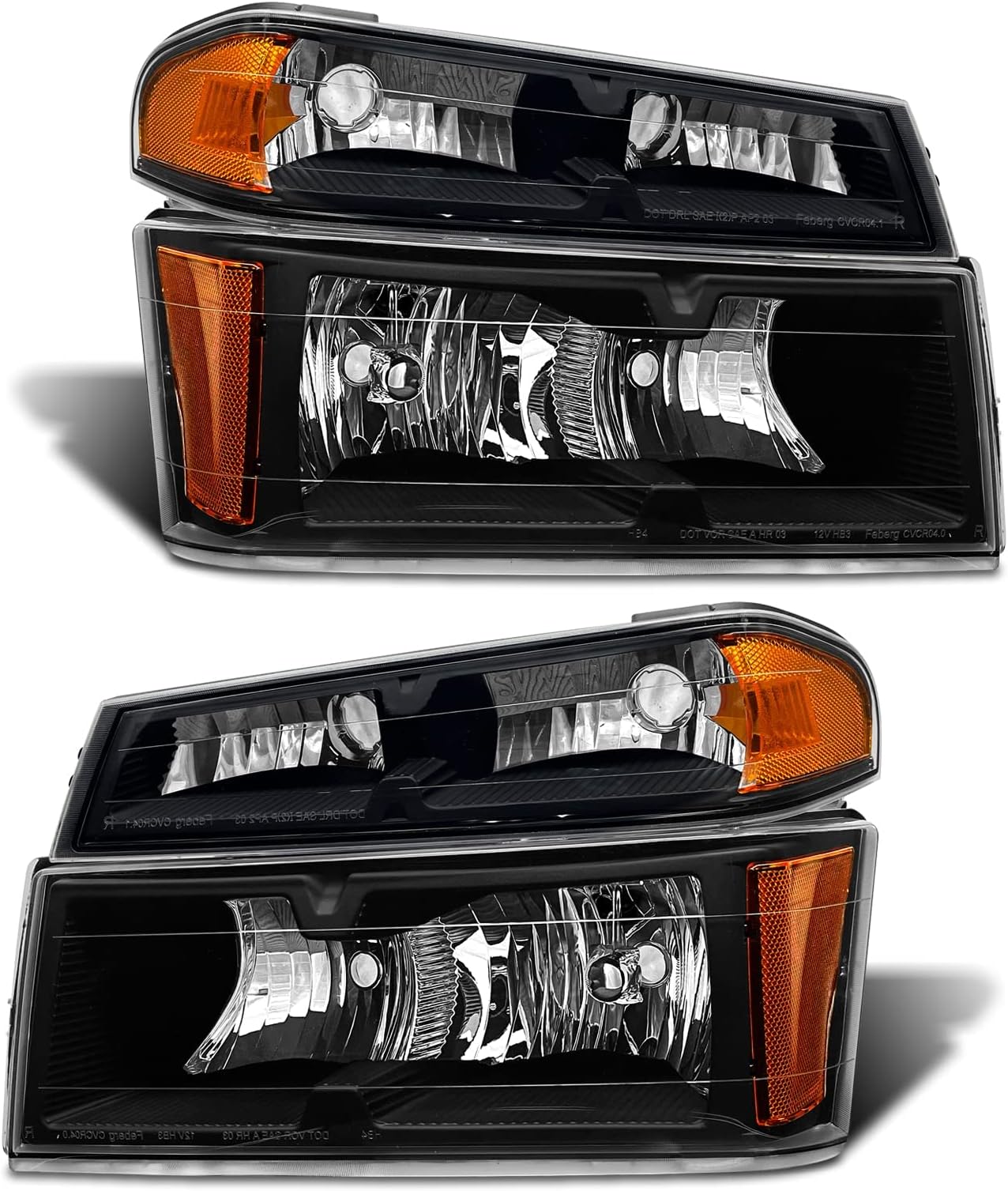 Amazon.com: JSBOYAT Headlight Assembly w/Bumper Lights 4pcs Fit for 04 ...