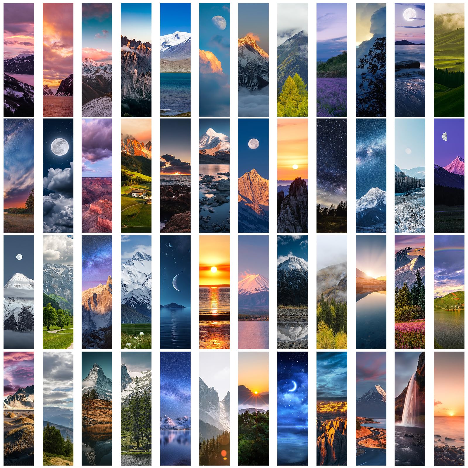 Amazon.com: 200 PCS Landscape Bulk Bookmarks for Kids 50 Designs Book ...