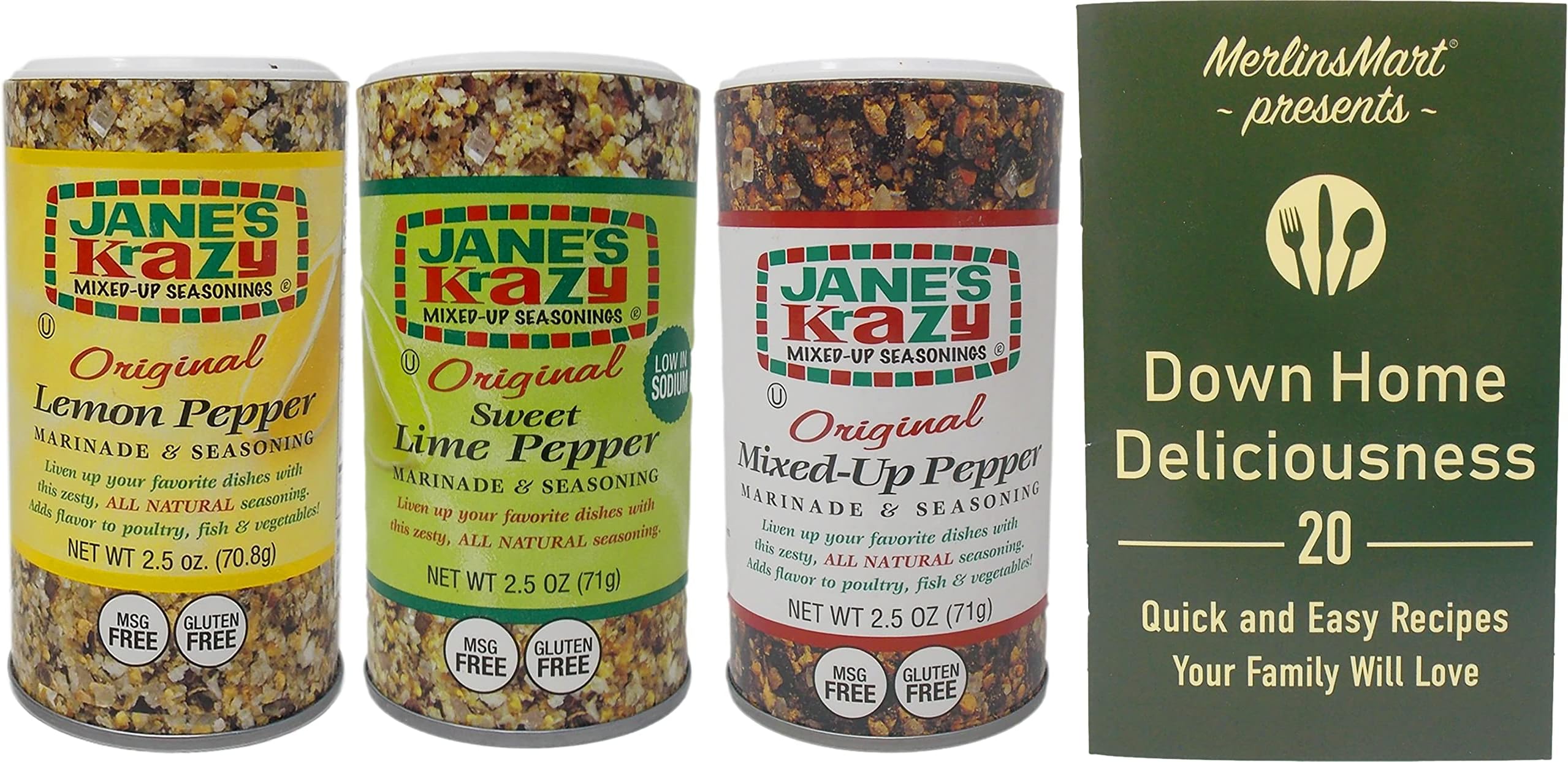Amazon.com : Jane's Krazy Mixed-Up Marinade & Seasoning 3 Flavor ...