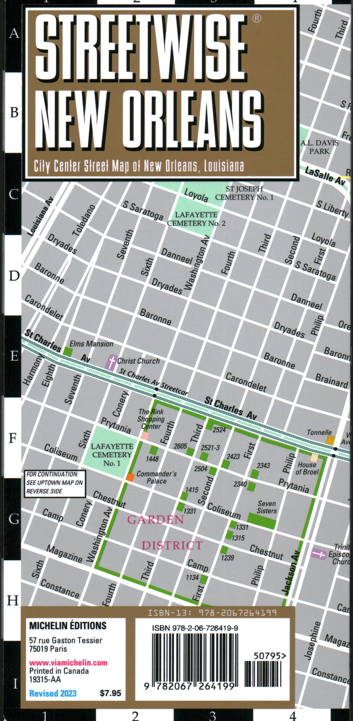 Streetwise New Orleans Map- Laminated City Center Street Map of New ...