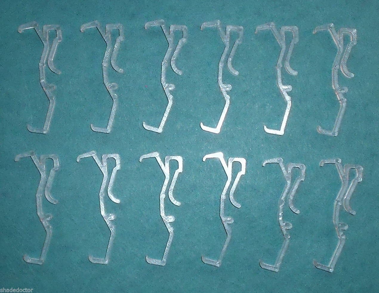 12 pack of 2 1/2" Single Slat VALANCE RETAINER CLIPS for 2" FAUX WOOD ...