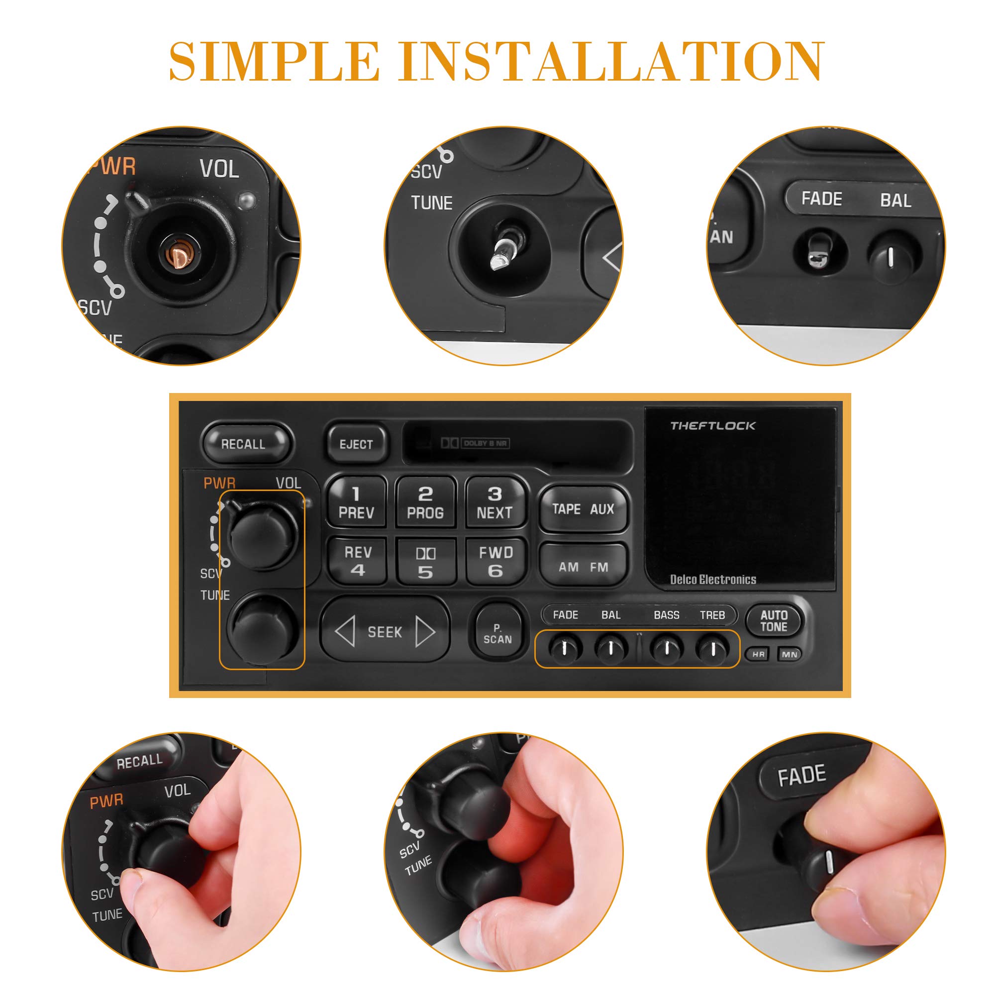 Snapklik.com : Radio Accessories 6 PCS Stereo Radio Volume Control ...
