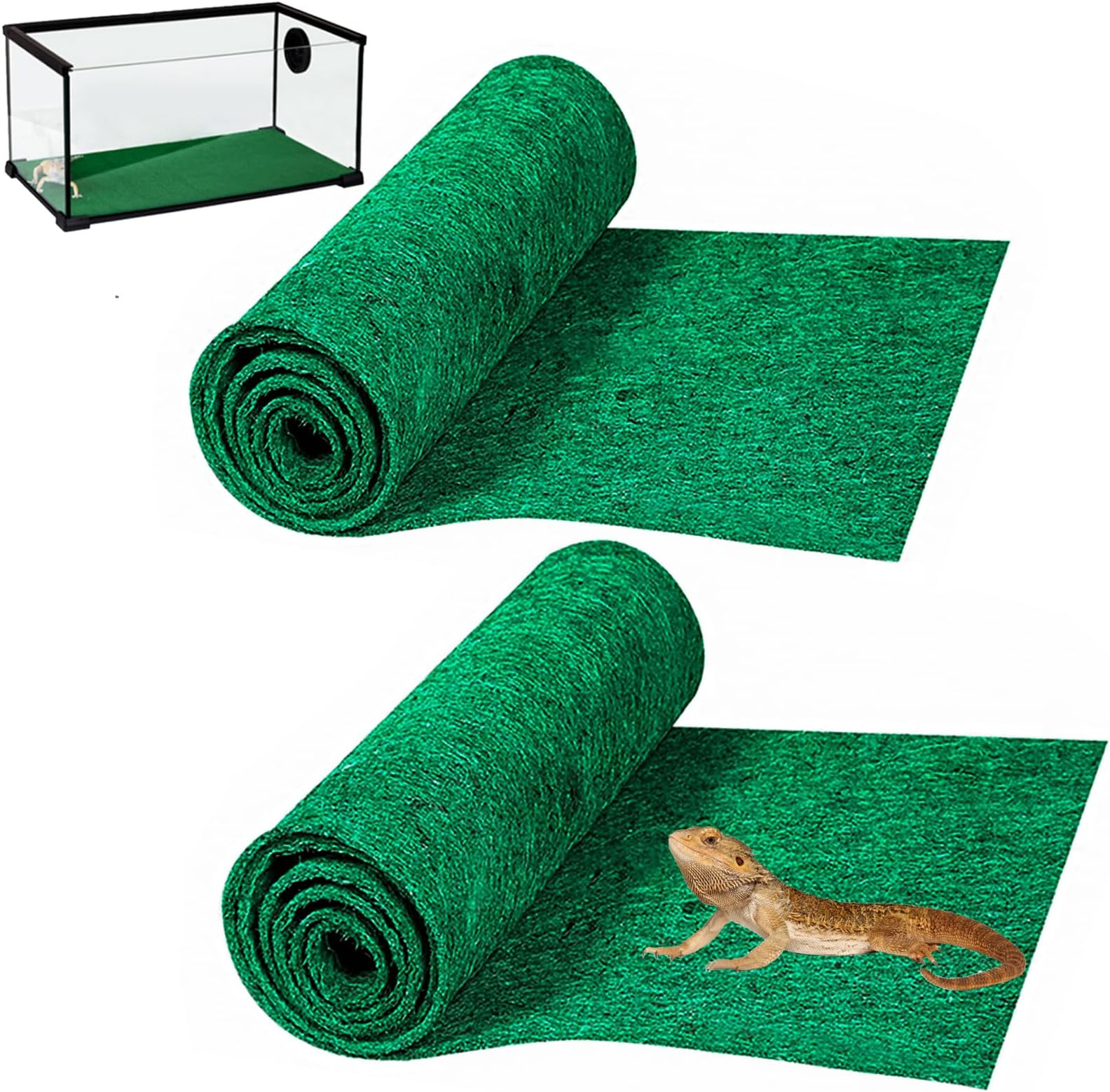 Amazon.com : HERCOCCI 2 Pack Reptile Carpet, 39’’ x 20’’ Terrarium ...