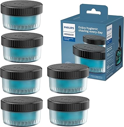 Amazon.com: Norelco Philips Quick Clean Pod Cartridge, Lubricates ...