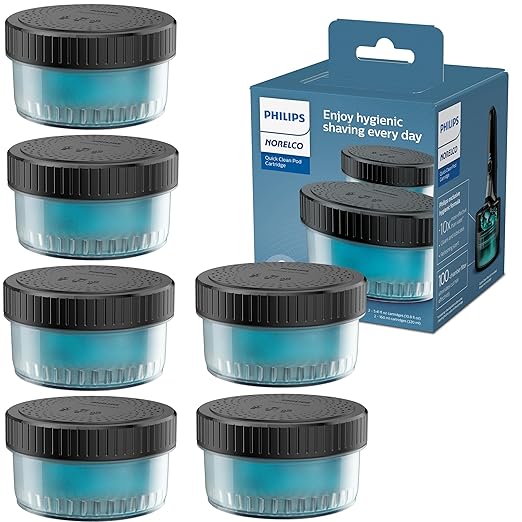 Amazon.com: Norelco Philips Quick Clean Pod Cartridge, Lubricates ...