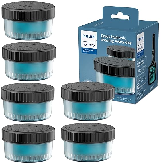 Amazon.com: Norelco Philips Quick Clean Pod Cartridge, Lubricates ...