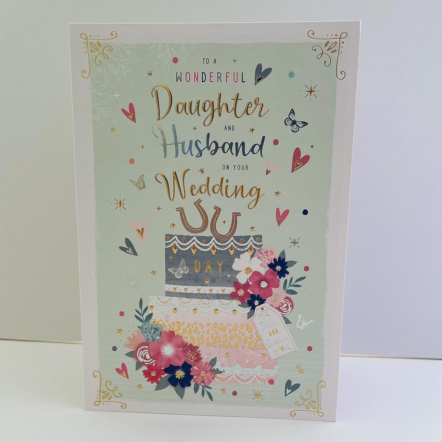 ICG Daughter And Husband Wedding Day Card : Amazon.co.uk