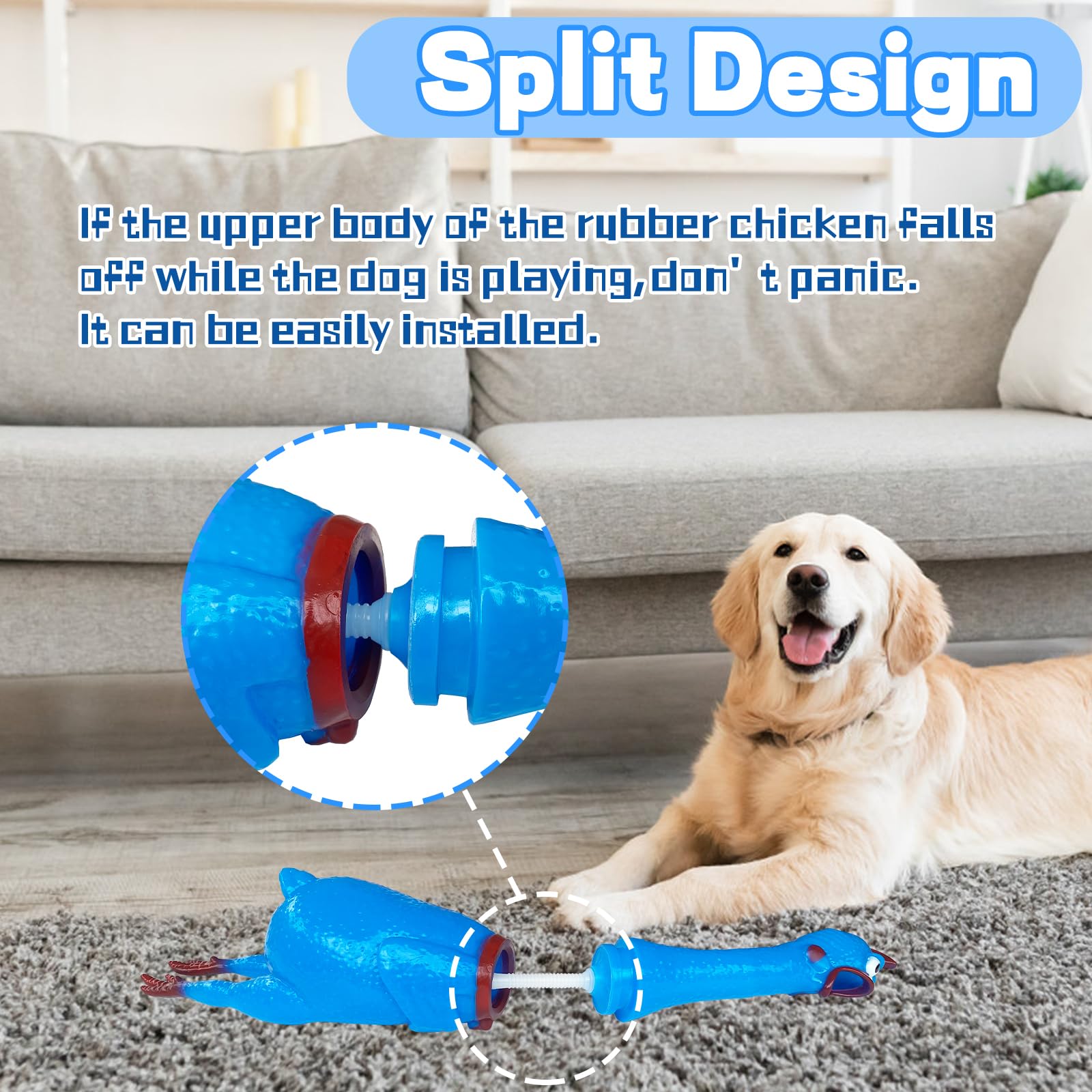 Snapklik.com : 22 Inch Crazy Huge Rubber Chicken,Blue Screaming Chicken ...
