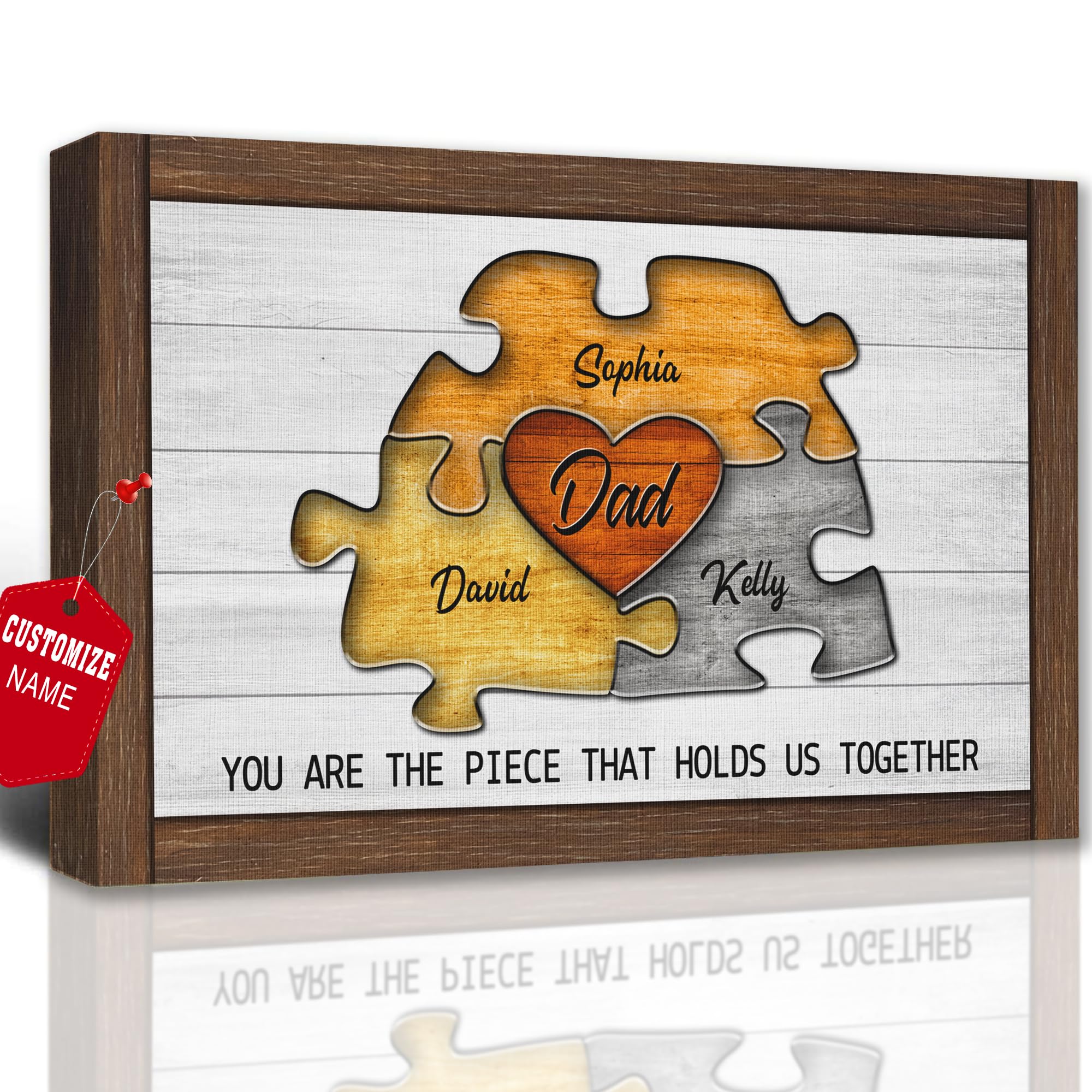 Amazon.com: Personalized Canvas For Dad Canvas, Dad You Are The Piece ...