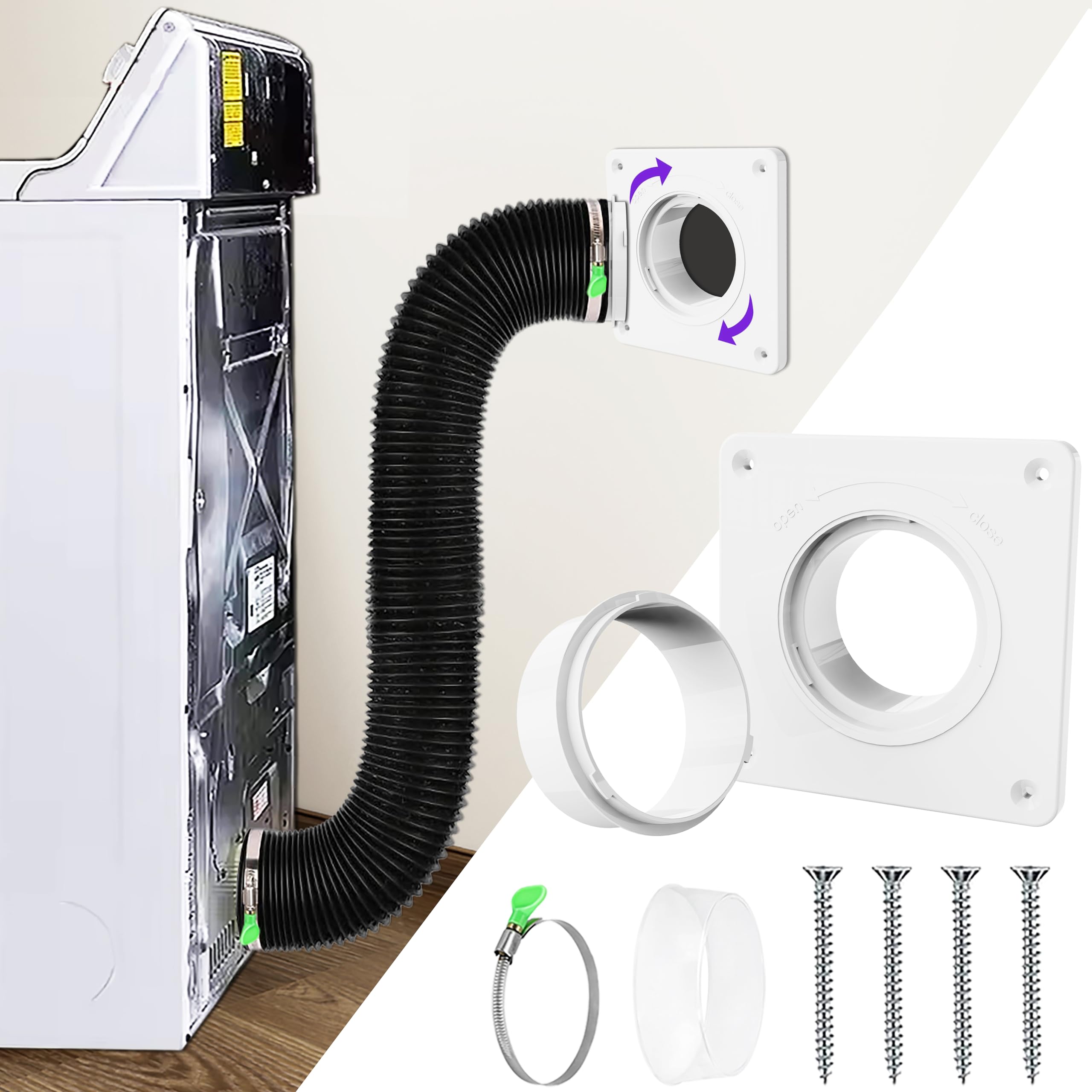 Amazon.com: Aozzy Universal Twist-Lock Dryer Vent Wall Plate with Quick ...