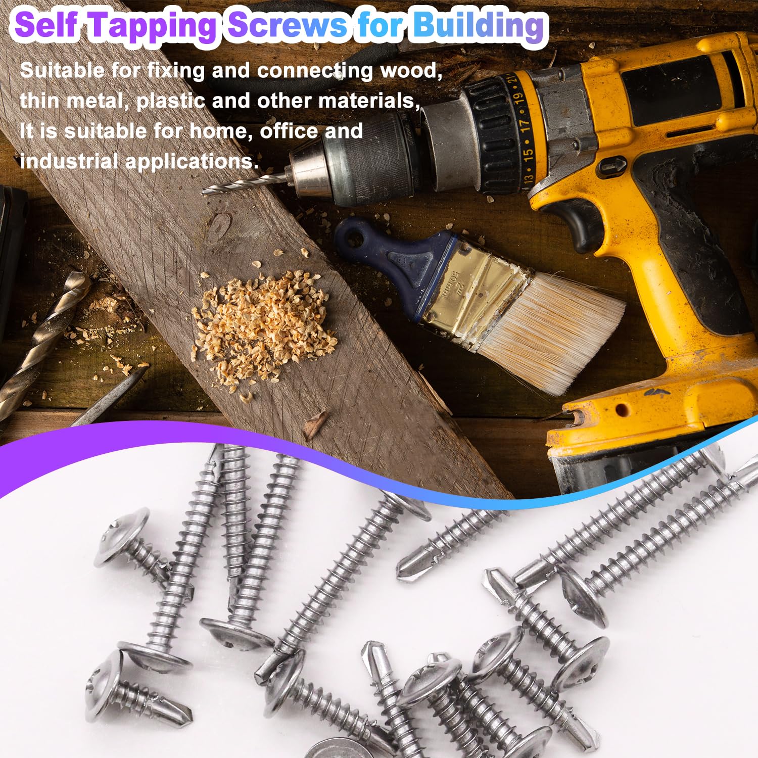 Snapklik.com : Mxuteuk 410 Stainless Steel Self Tapping Screws For ...