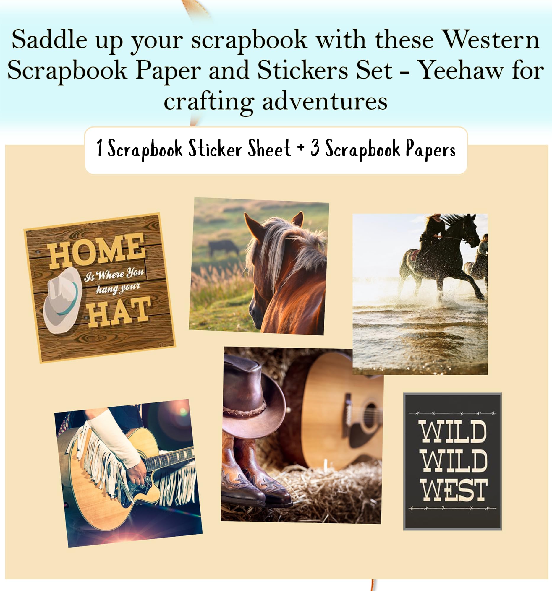 Pattern Making Paper Cowboy Western Scrapbook Paper: Western Themed ...