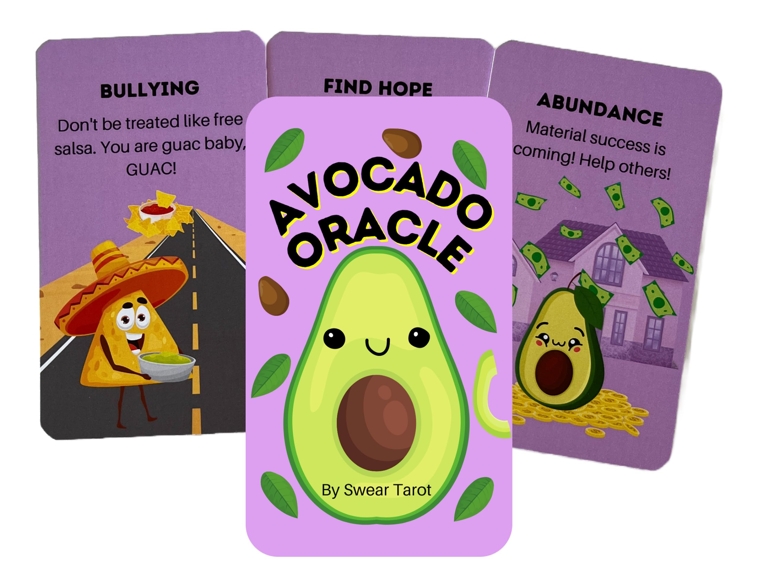 Amazon.com: Swear Tarot Avocado Oracle Cards, 44 Cards with Cute ...