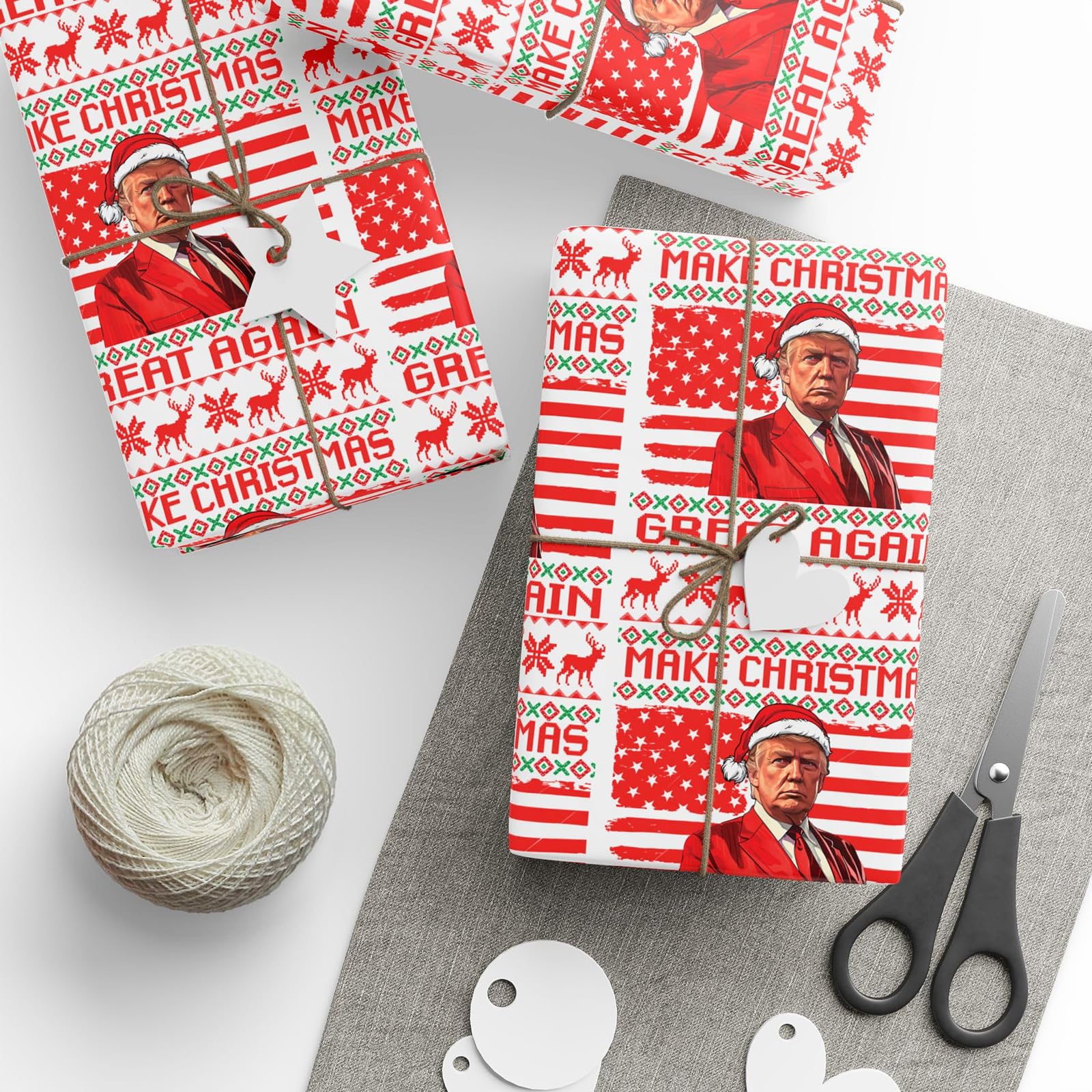 Amazon.com: Trump Gift Wrapping Paper,Trump Wrapping Paper Christmas ...