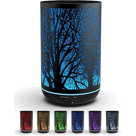 Amazon.com: Aromatherapy Diffusers with 7 Colors Lights Metal ...