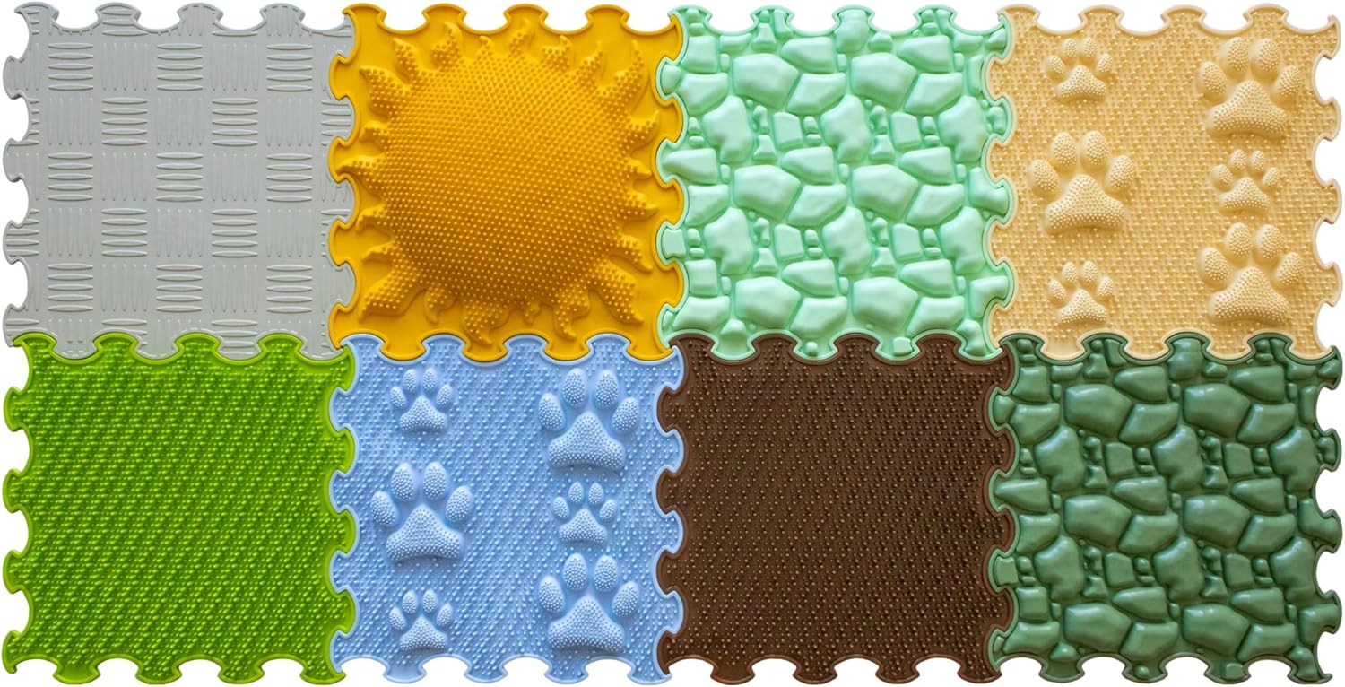 ORTOTO Massage Sensory Puzzle Mats - Orthopedic Game Mat for Kids and ...