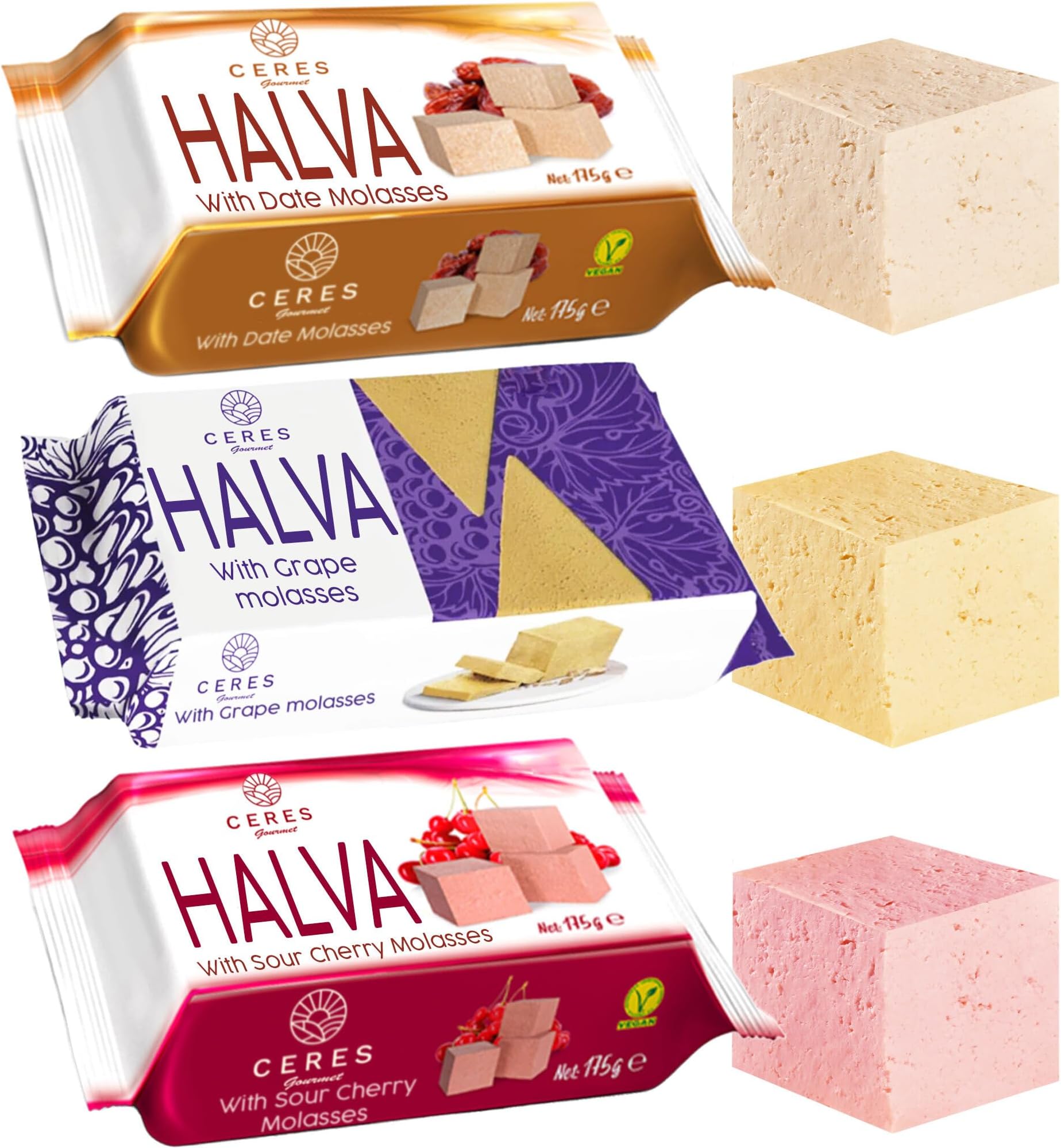 Amazon.com : Variety Pack of Halvah -Vegan, Gluten Free, No Glucose ...