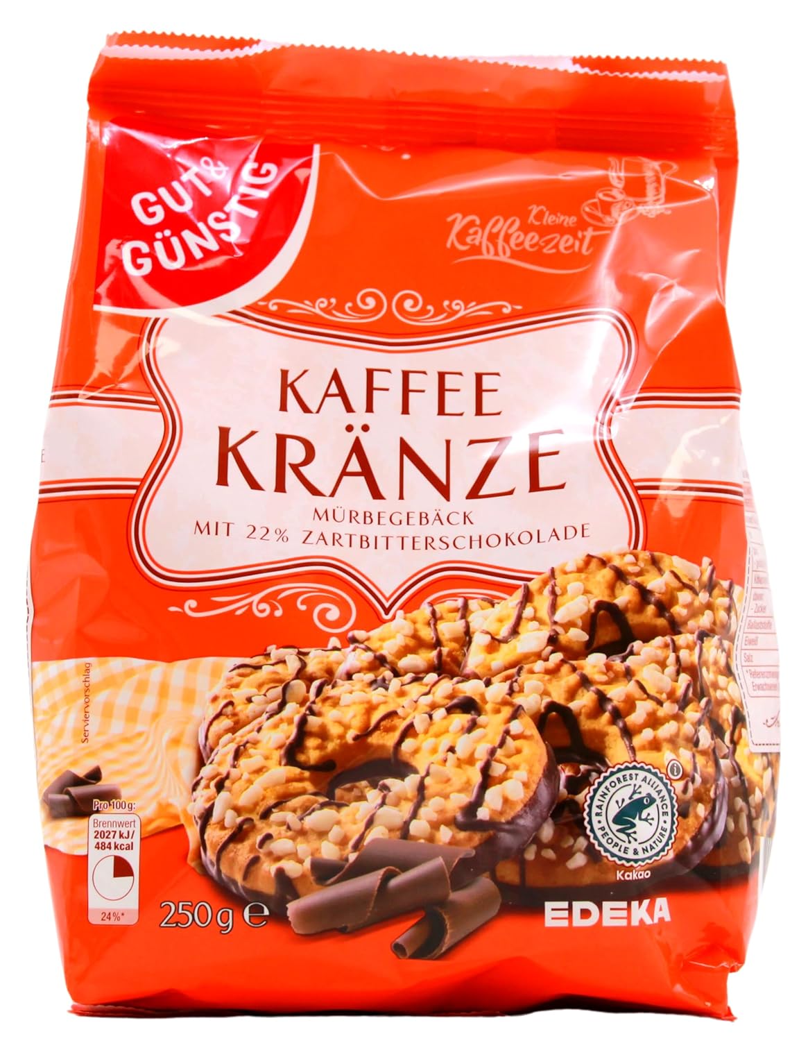 Gut & Günstig Kaffe-Kränze Mürbegebäck, 12er Pack (12 x 250g) : Amazon.de: Lebensmittel & Getränke