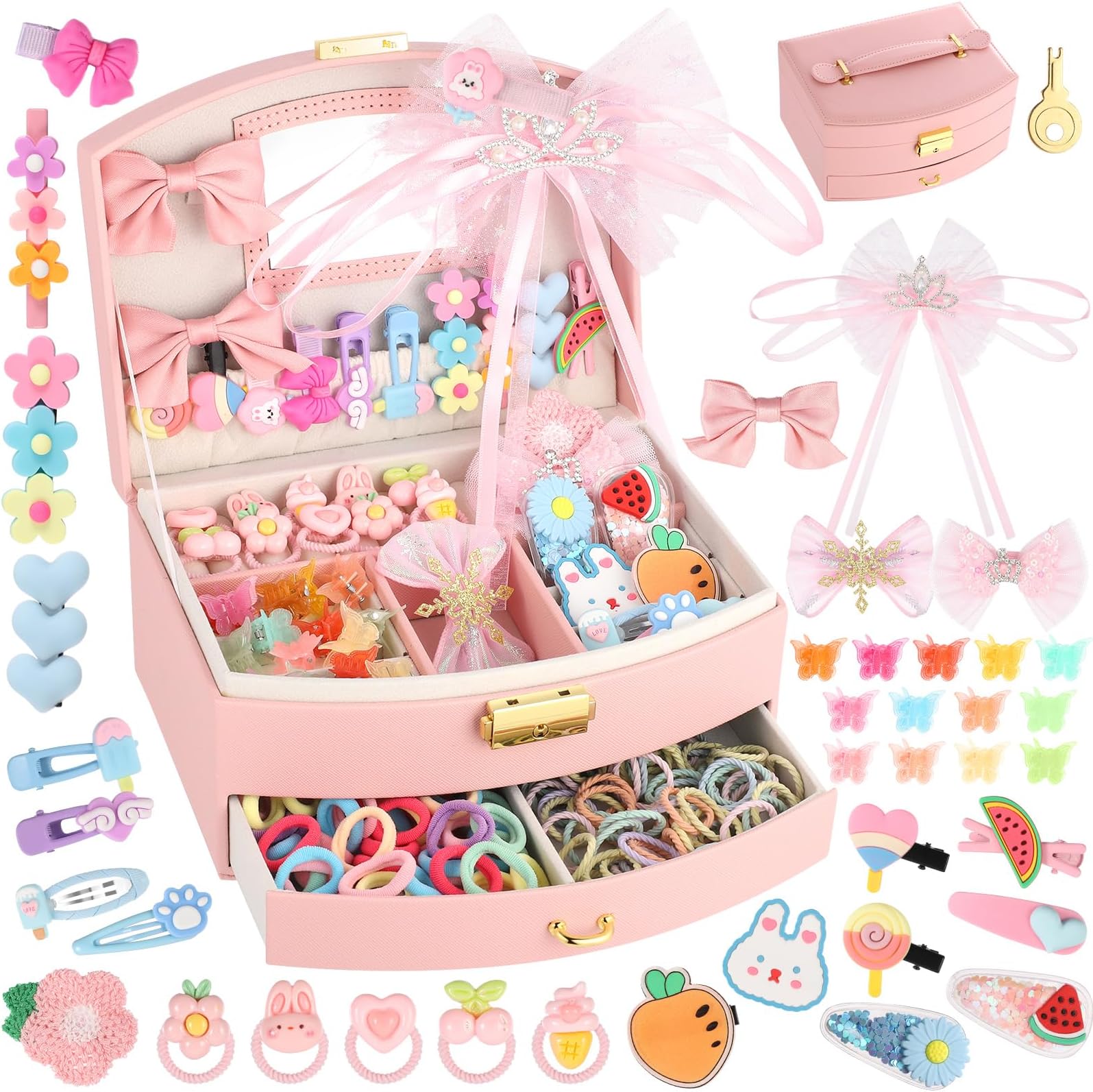 Amazon.com : 255 PCS Hair Accessories for Girls, Back to School Hair ...