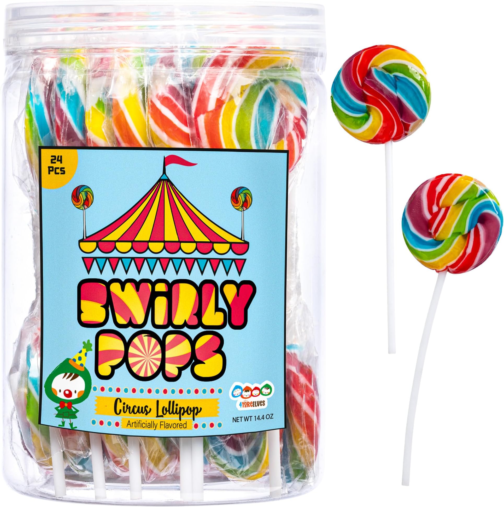 Amazon.com : Swirl Pops - Lollipop Suckers, 0.01oz (1-Pack of 12 ...