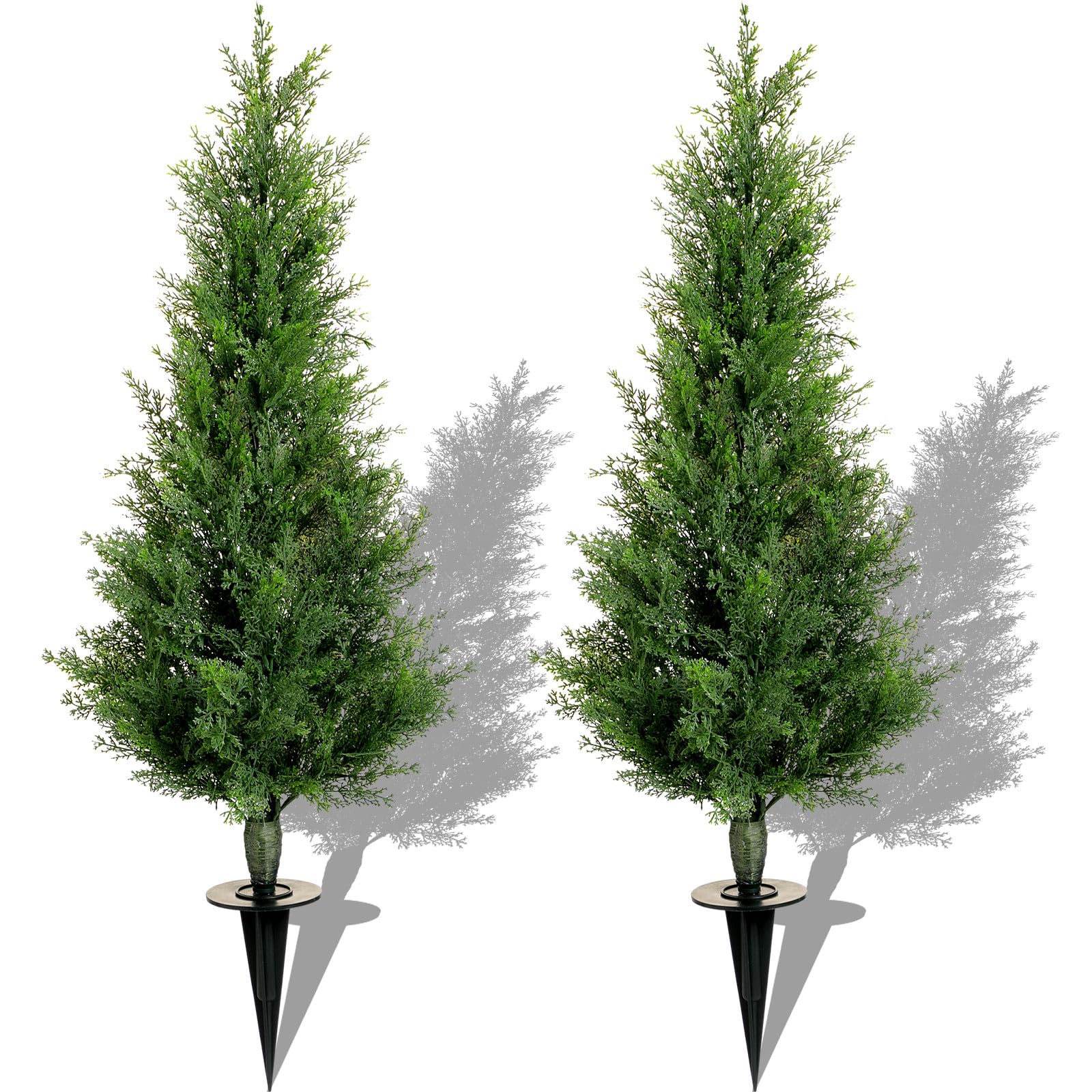 Amazon.com - Canlierr 2 Set 3 ft Artificial Cedar Trees with Ground ...