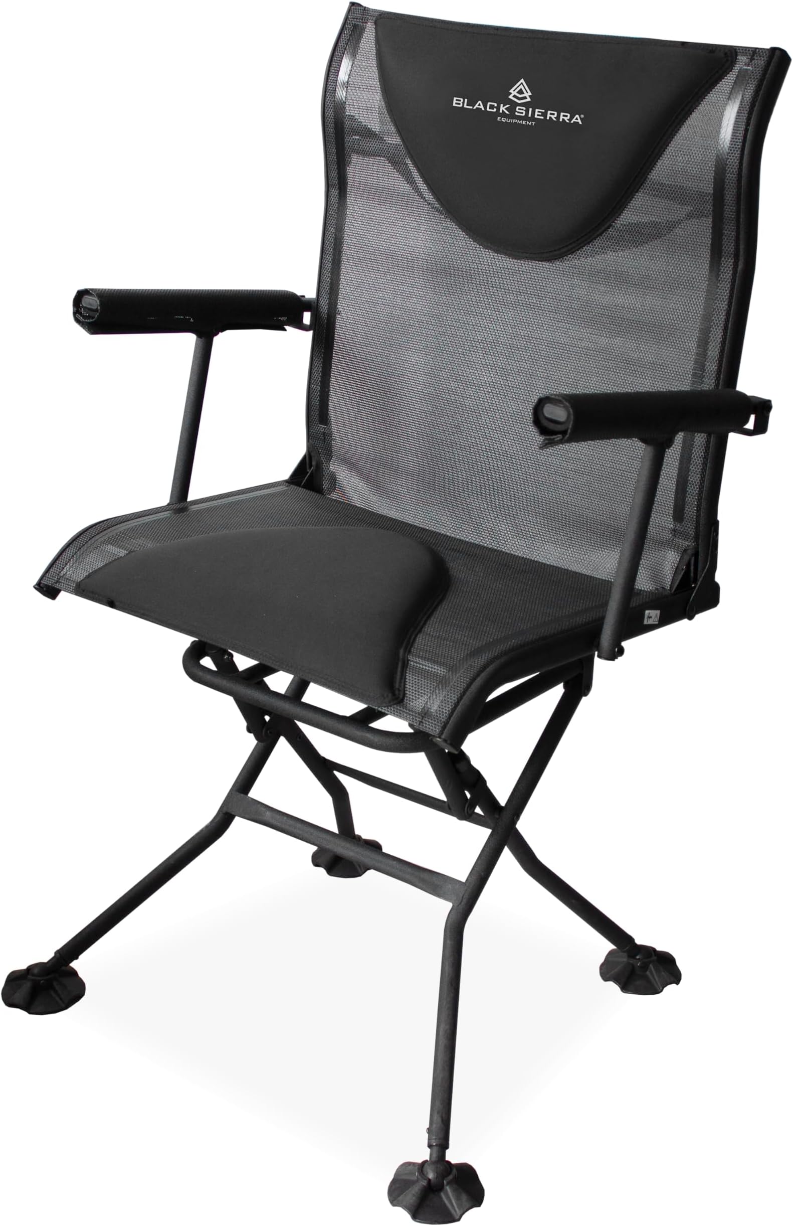 Amazon.com : Black Sierra Deluxe 360° Swivel Blind Chair, Portable ...