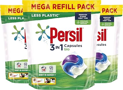 Persil 3 in 1 Bio Stain Removal First-time Laundry Detergent Washing ...