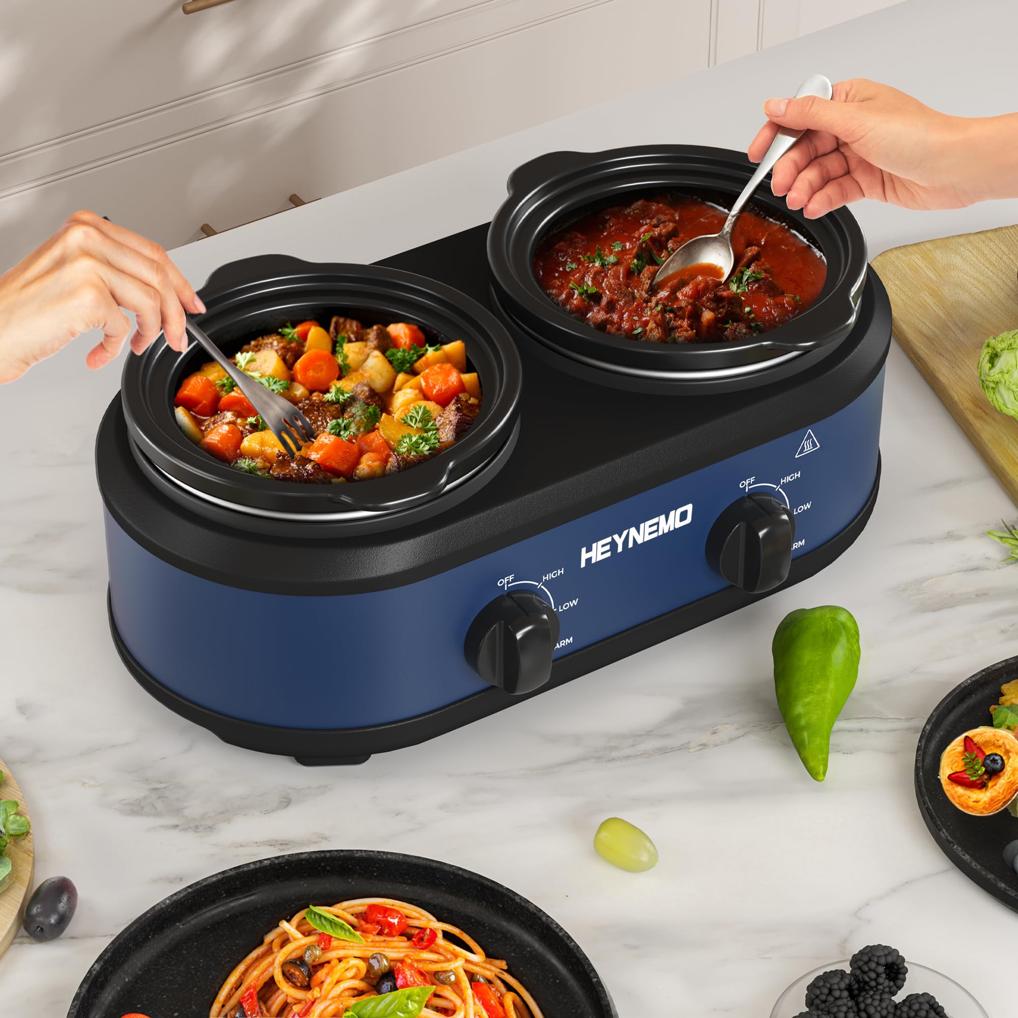 Snapklik.com : Double Slow Cooker, Buffet Servers And Warmers, Dual 2 ...