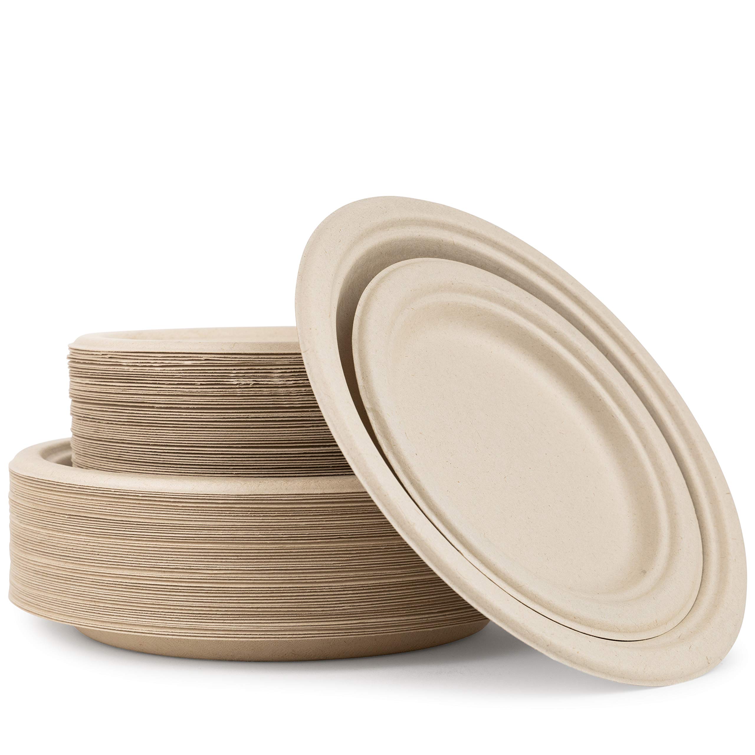 Buy Pro Dispose Wheat Straw/Base Plates, 50 Lunch Plates and 50 Dessert ...