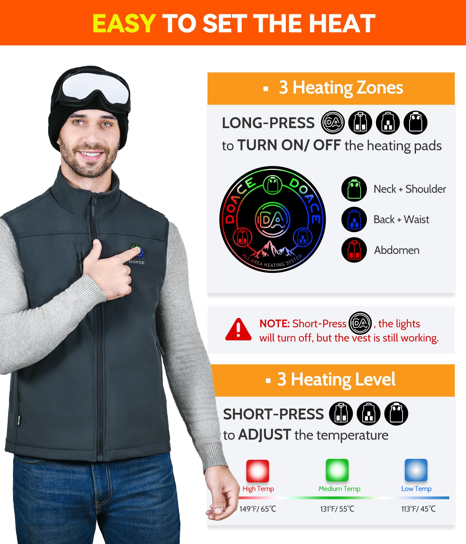 Carhartt Vest Men DOACE Heated Vest For Men & Women, Smart , Battery ...