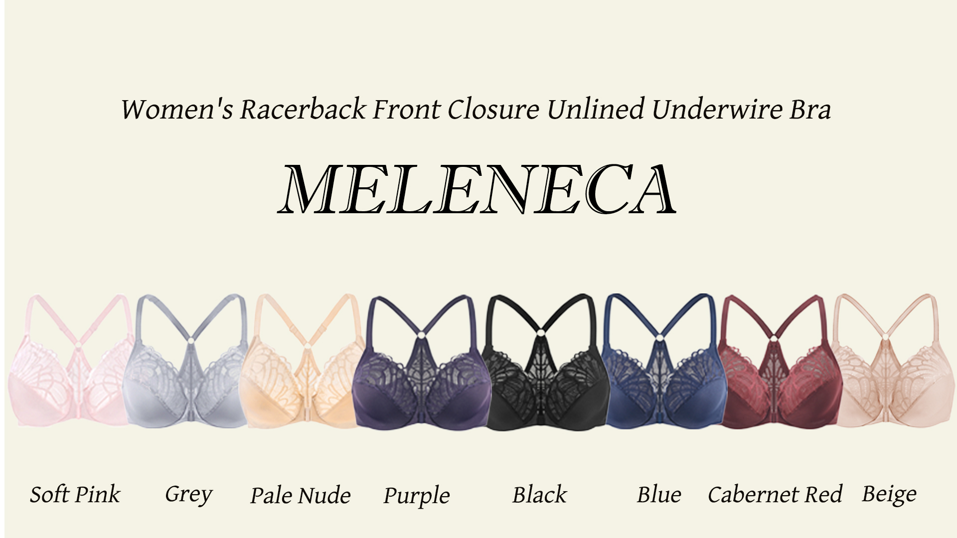 Watch Women's Racerback Front Closure Unlined Underwire Bra on Amazon Live
