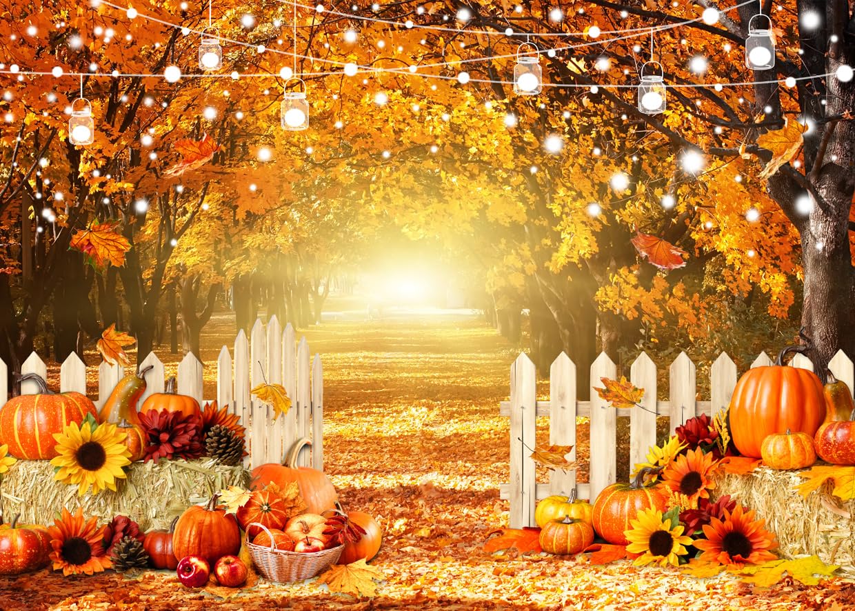 Amazon.com : LYCGS 7X5ft Fall Photo Backdrop Fall Photography Backdrop ...