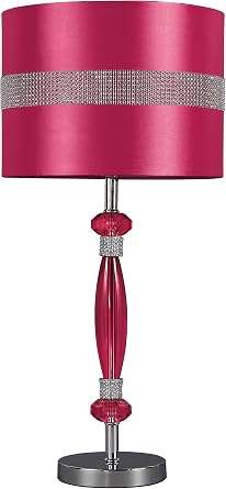 Hot Pink/Silver Finish Acrylic Table Lamp - Amazon.com
