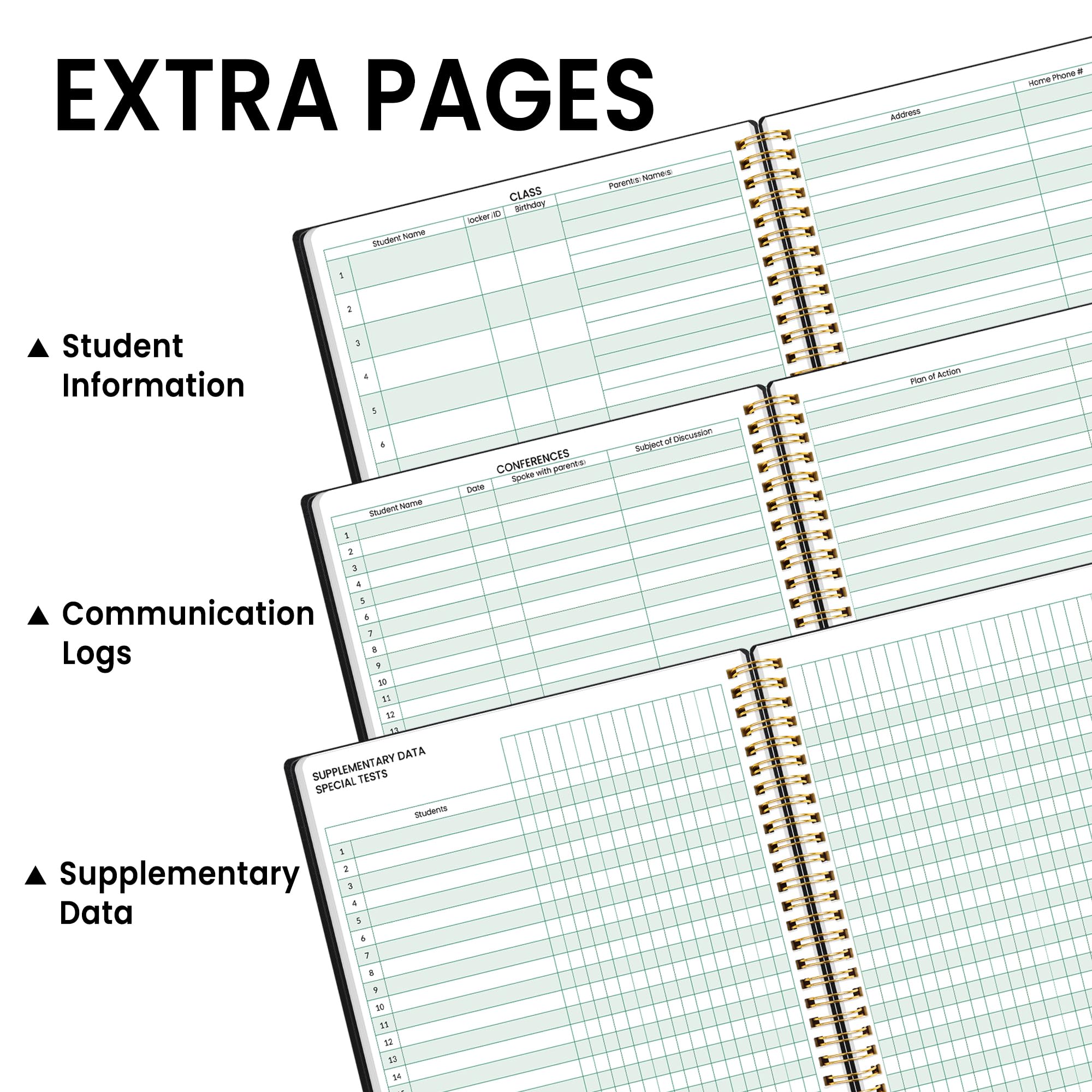Snapklik.com : SUNEE 8 Period Teacher Lesson Plan Book, Undated Weekly ...