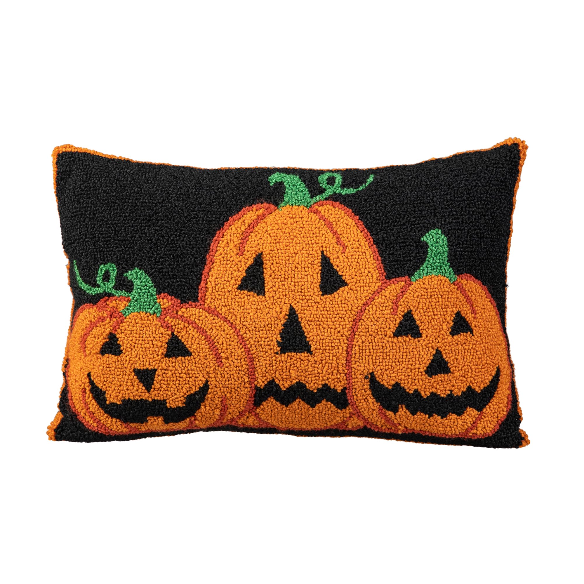 Amazon.com: Glitzhome 18" L Halloween Pumpkins Throw Pillow,Halloween ...