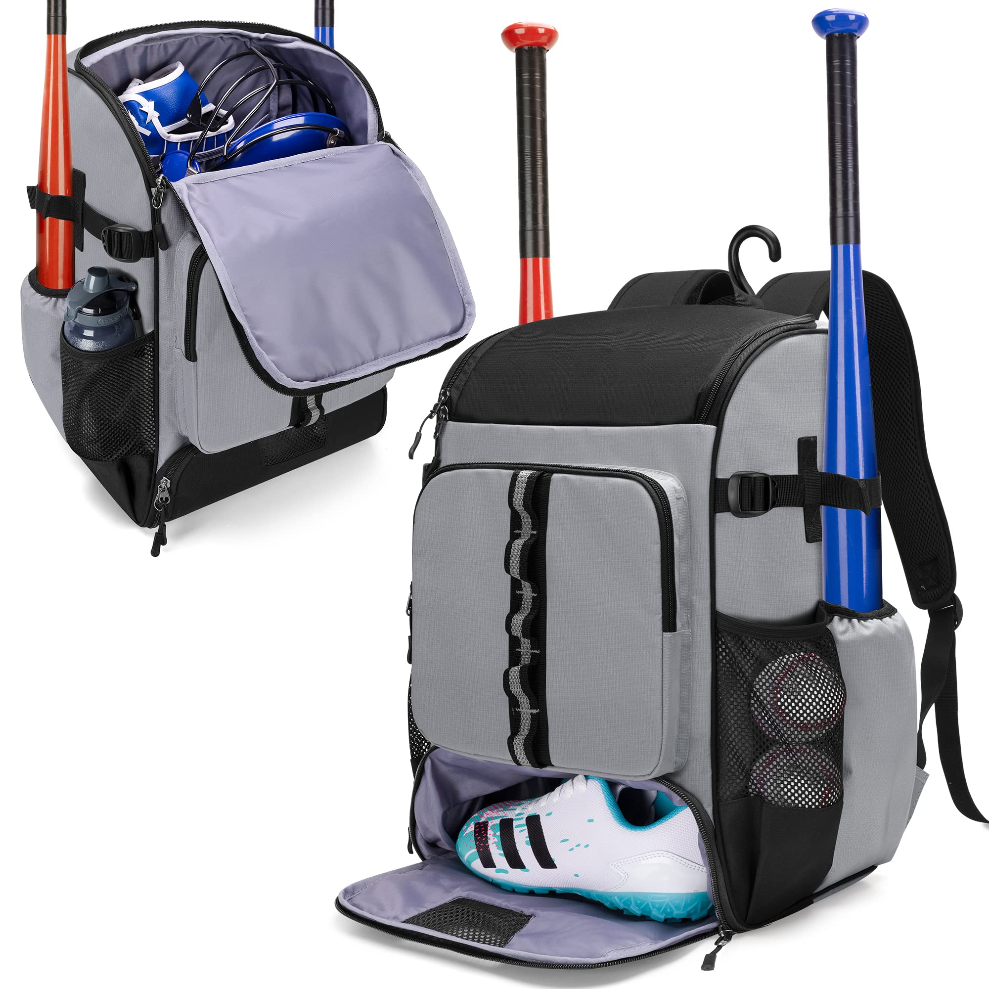 Snapklik.com : GOBUROS Baseball Backpack Holds Up To 4 Bats, Softball ...