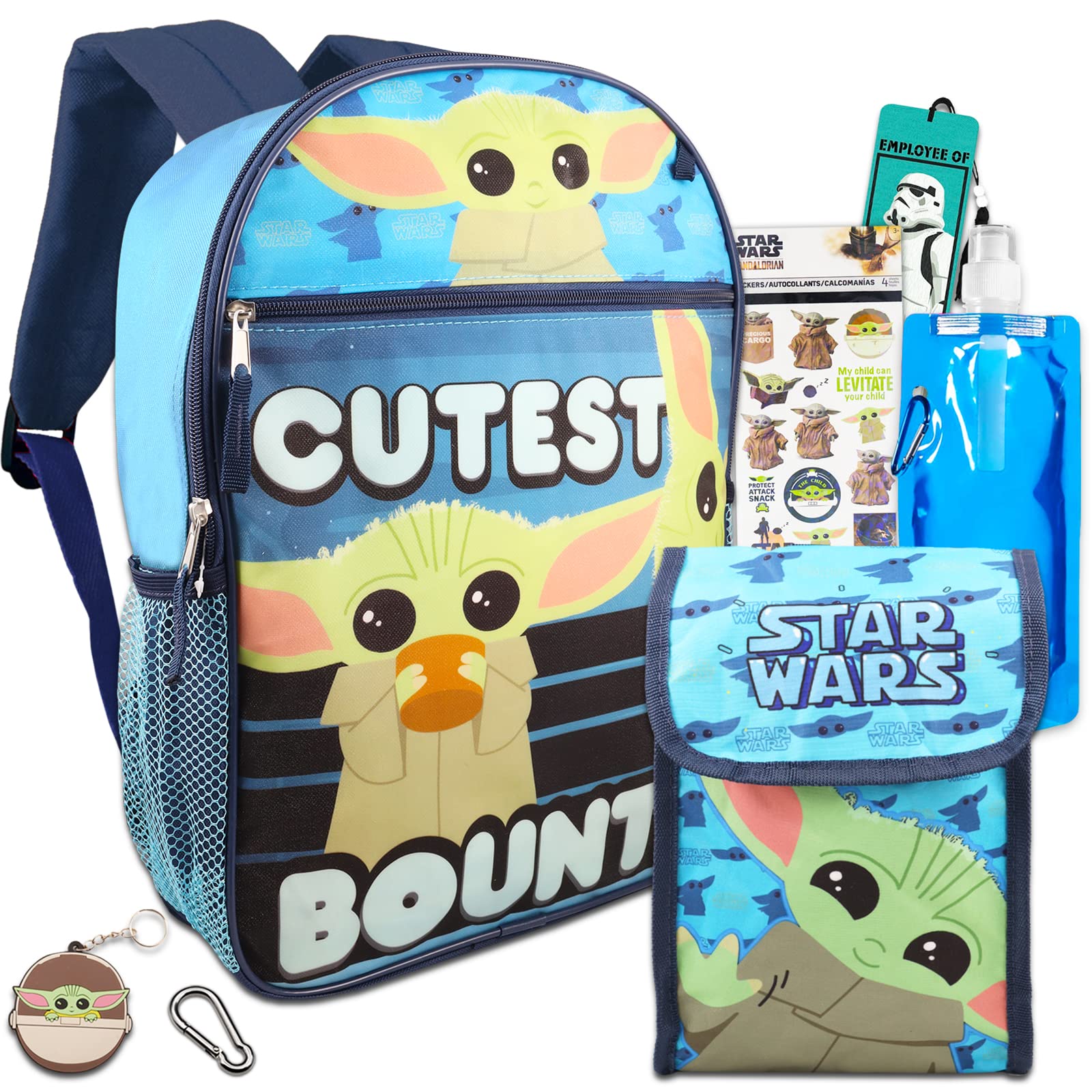 Amazon.com | Baby Yoda Backpack with Lunch Bag for Boys - Bundle with ...