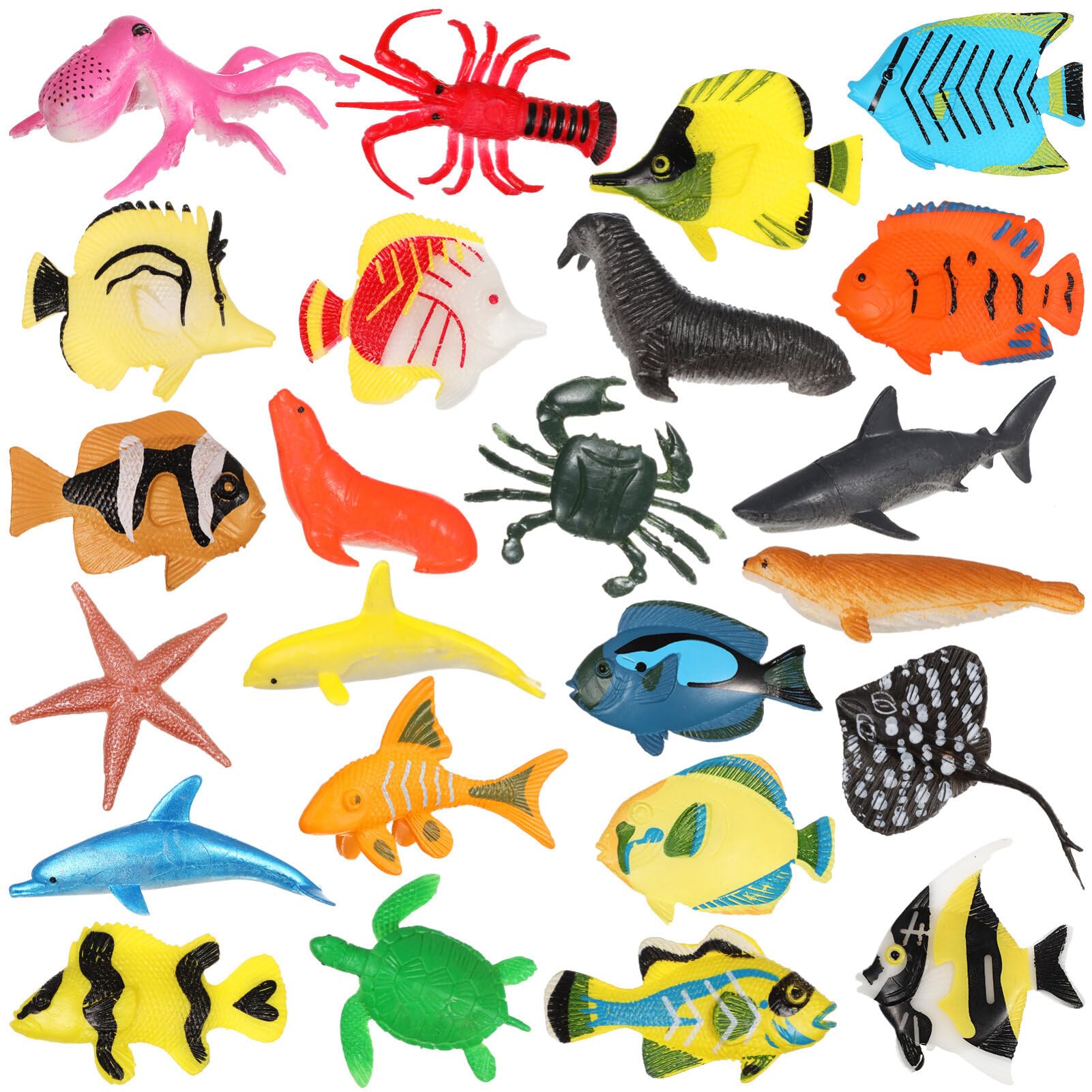 Amazon.com: NUOBESTY 24PCS Ocean Sea Animal Figures Realistic Tropical ...