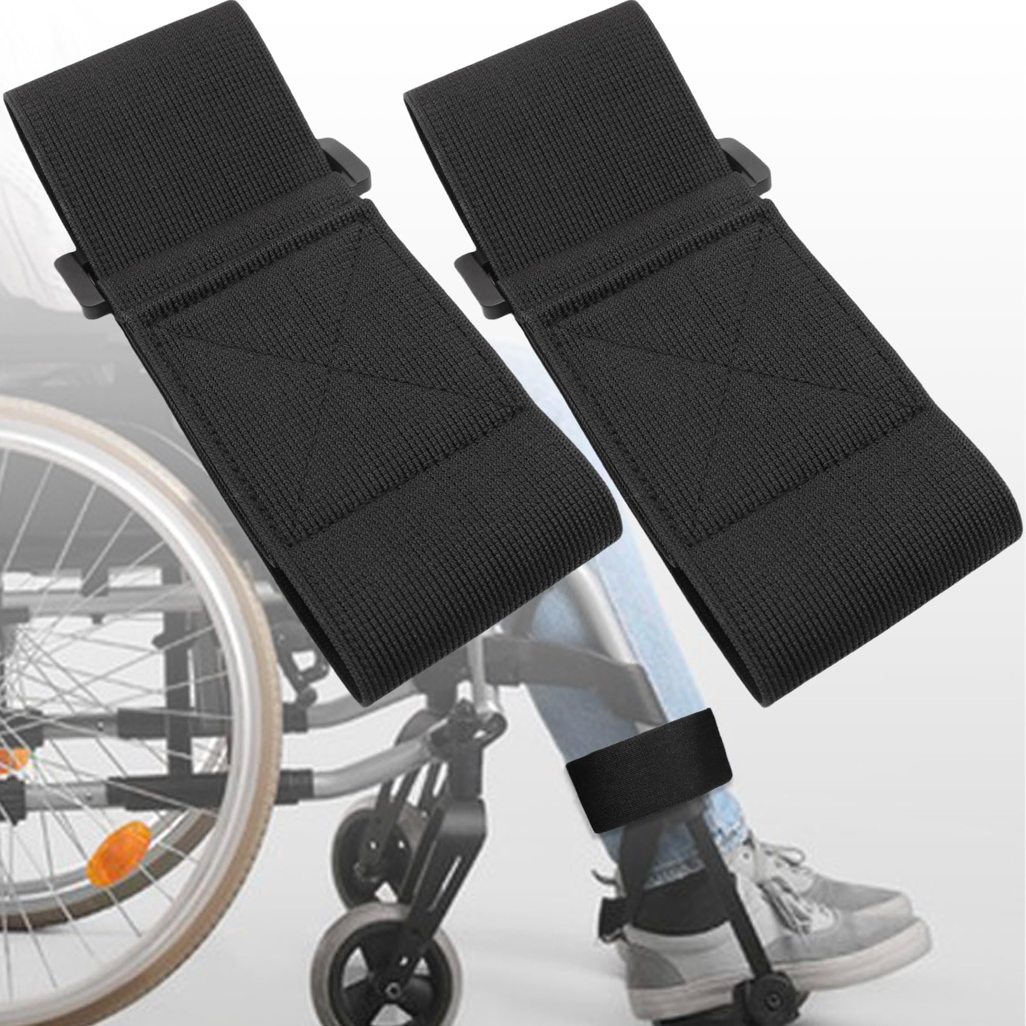 Amazon.com: Terixe 2 Pack Wheelchair Leg Straps - Polyester Material ...