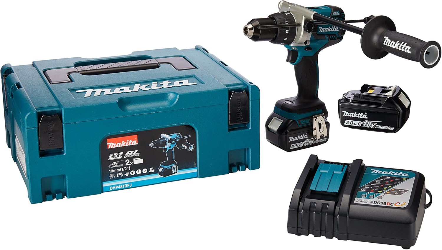 Makita 18V LXT Cordless Percussion Driver Drill 13mm, DHP481RFJ: Buy ...
