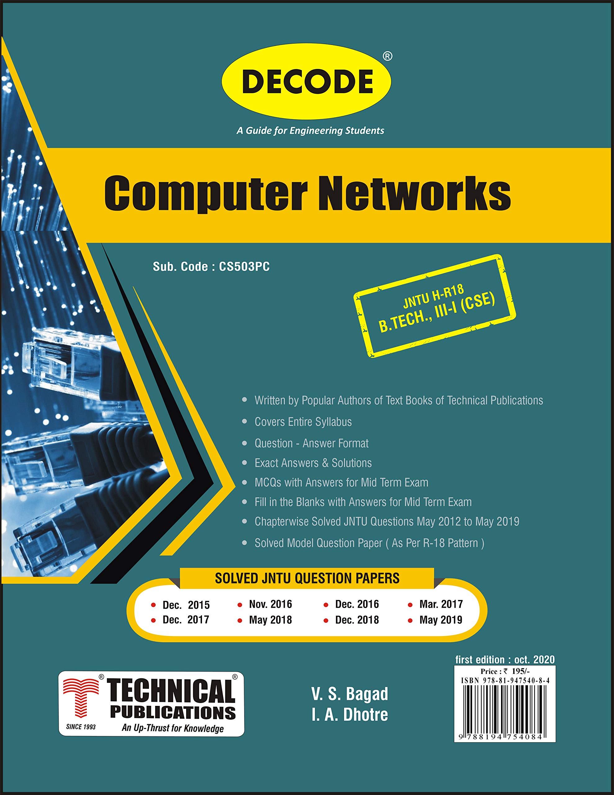Decode Computer Networks for JNTU-H 18 Course (III - I - CSE - CS503PC) : Amazon.in: Books