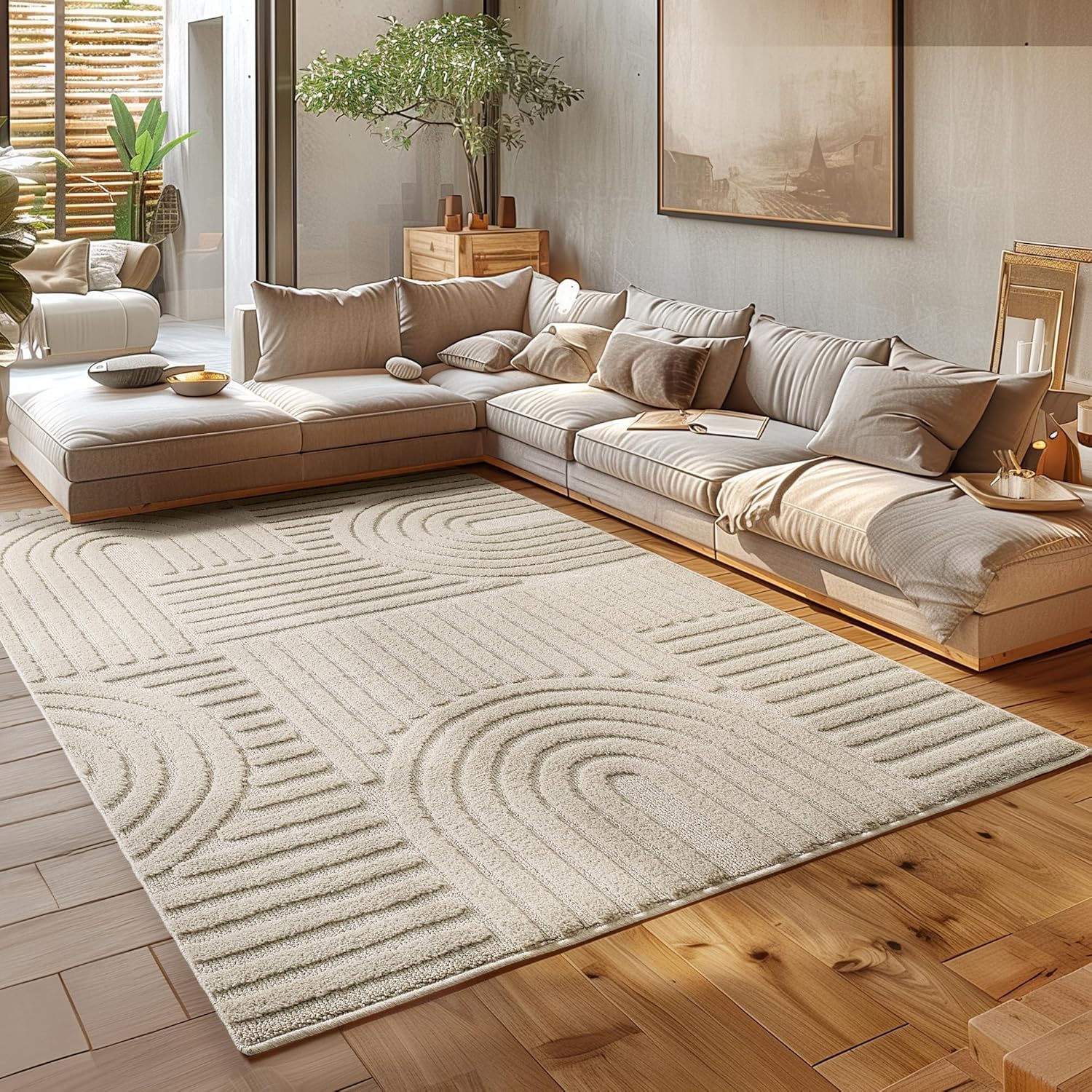 LIVUM Tapis Salon, Chambre, Moderne et Design en Relief, Doux et ...