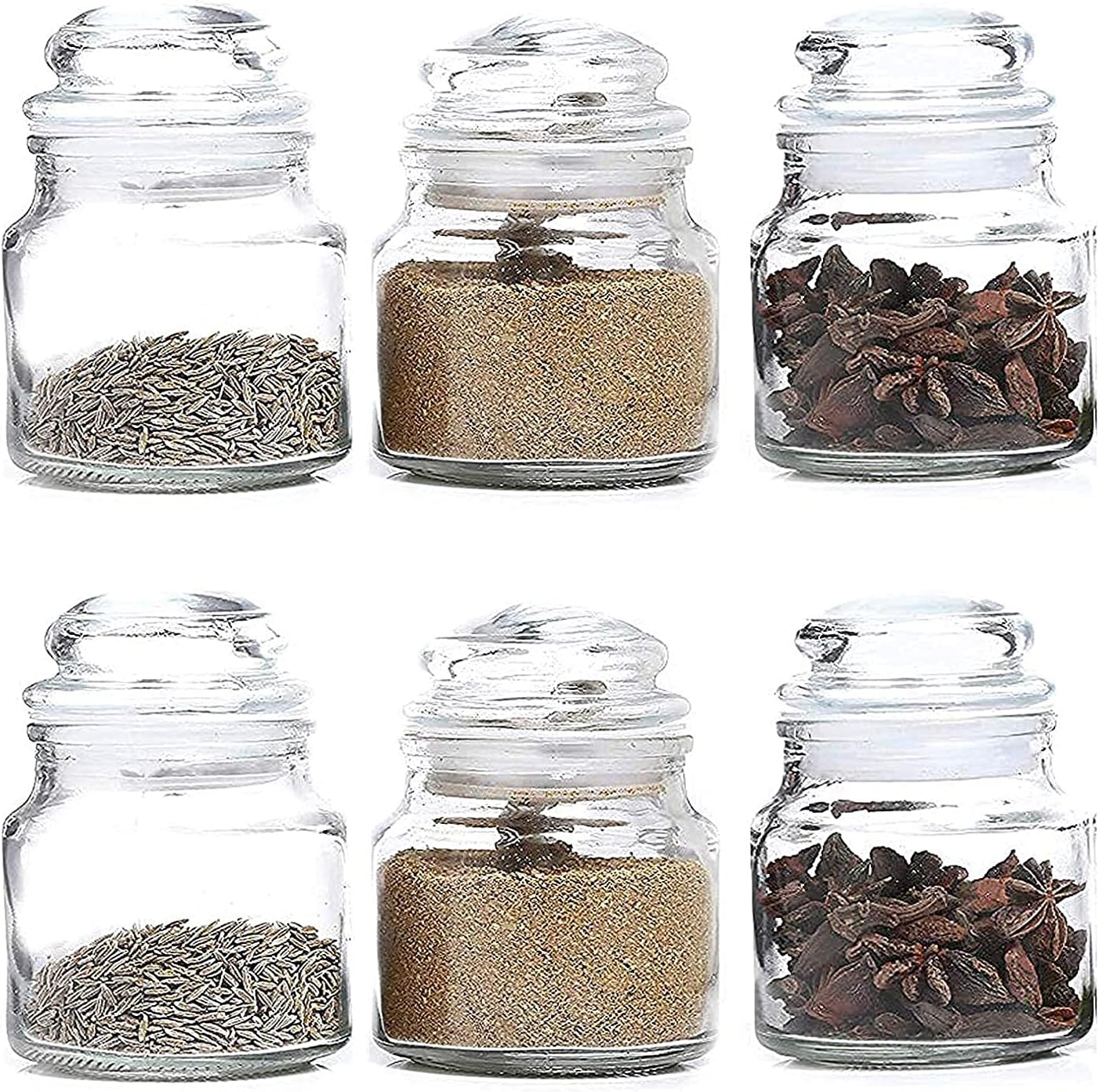 Buy Pure Source India Spice Jar, Glass Container, With Air Tight Lid ...