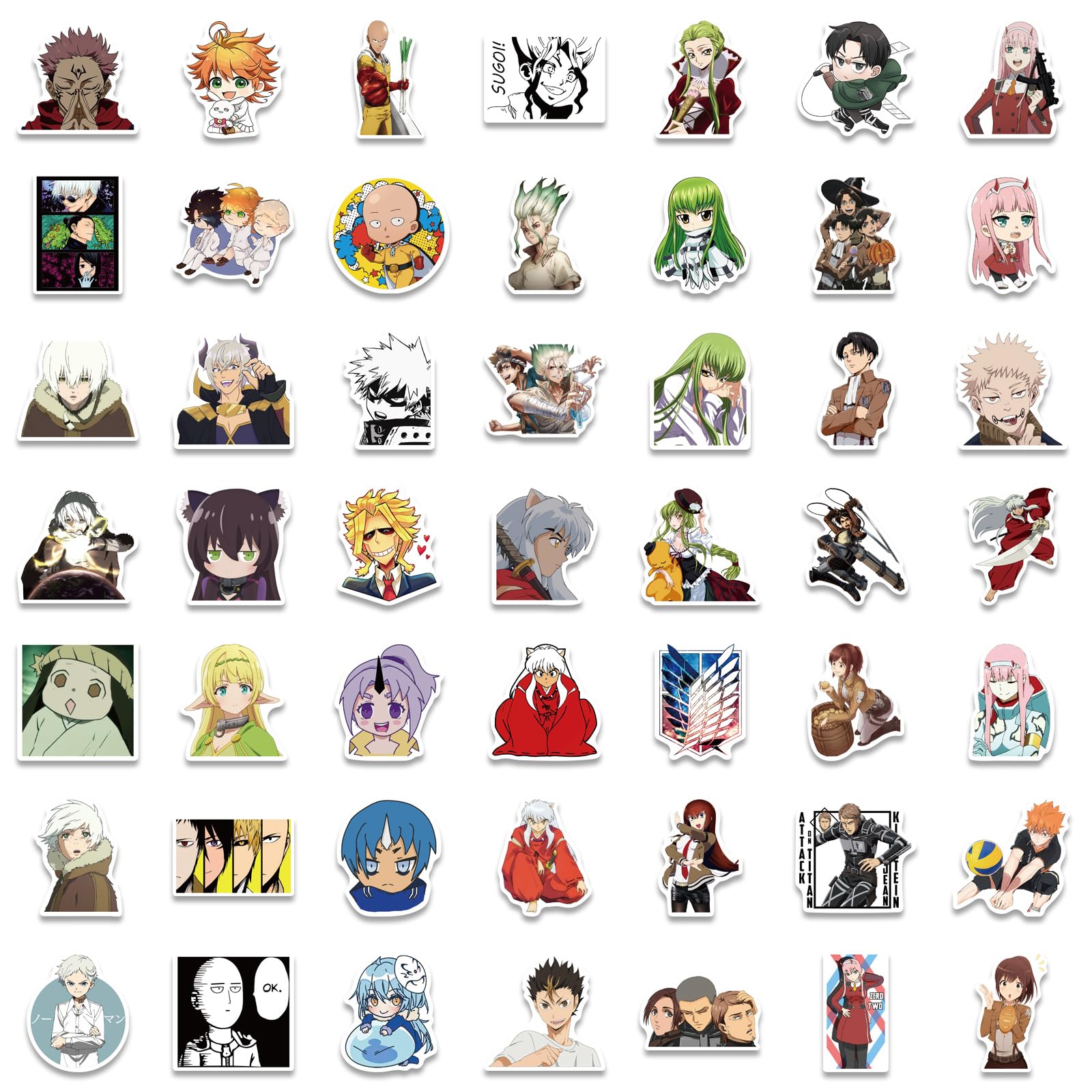 Snapklik.com : 300Pcs Anime Mixed Stickers, Classic Anime Themed ...