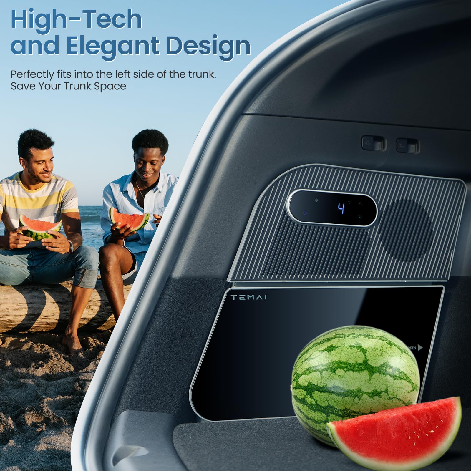 Snapklik.com : Tesla Model Y Refrigerator, Trunk Car Fridge 12V Design ...