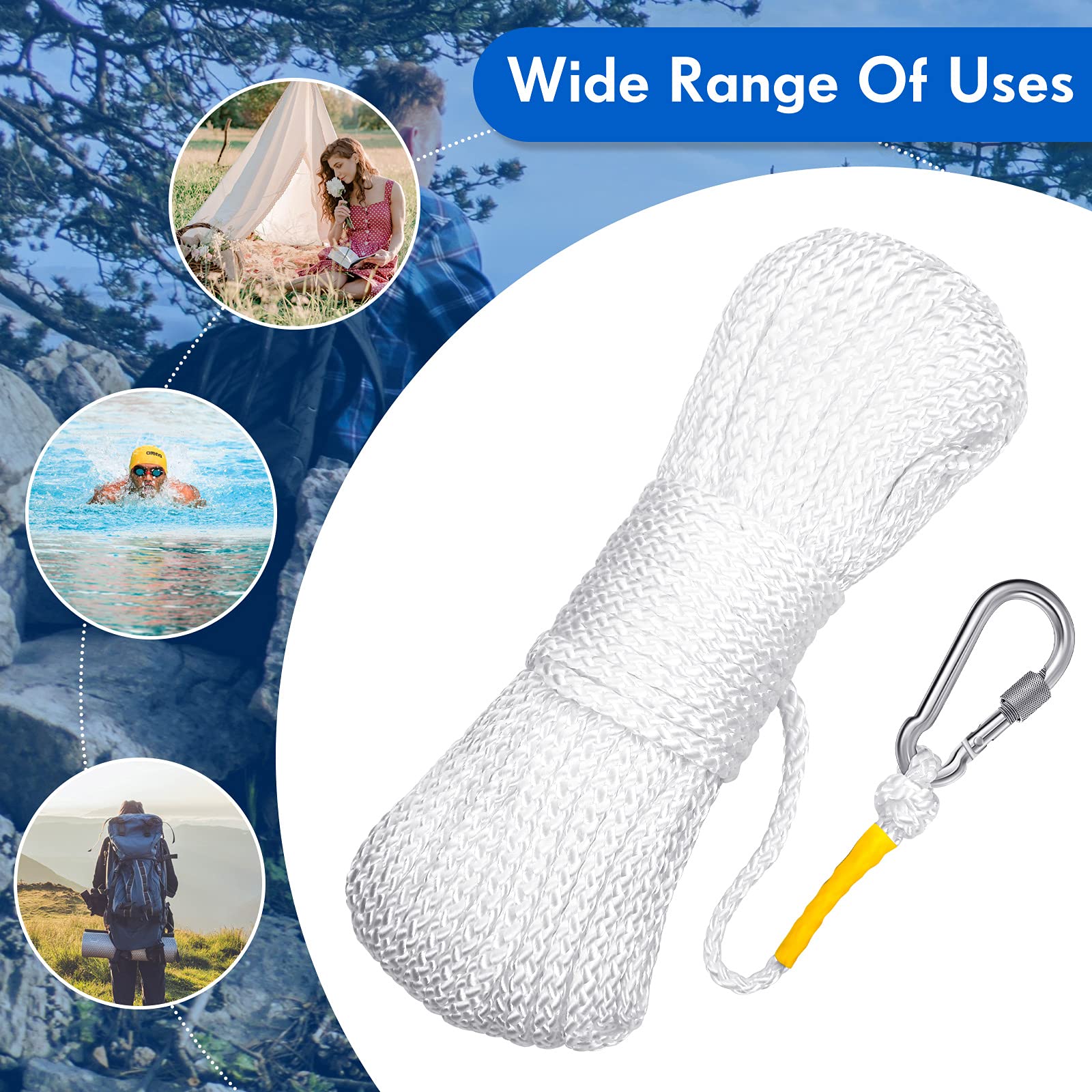 Snapklik.com : Shappy Floating Rope Life Ring Rope Lifesaving Dock ...
