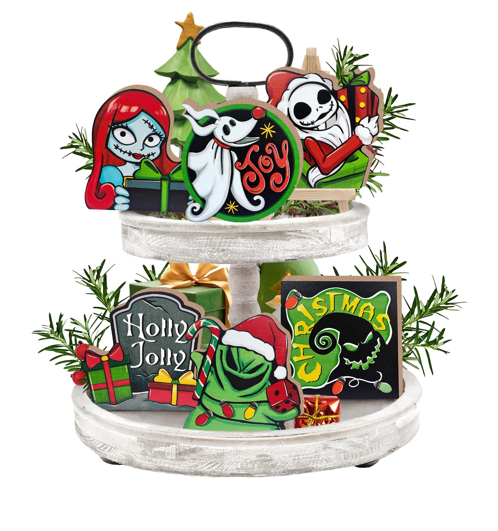 Amazon.com: Guoofu Christmas Tiered Tray Decor, Xmas Jack Monster Tray ...